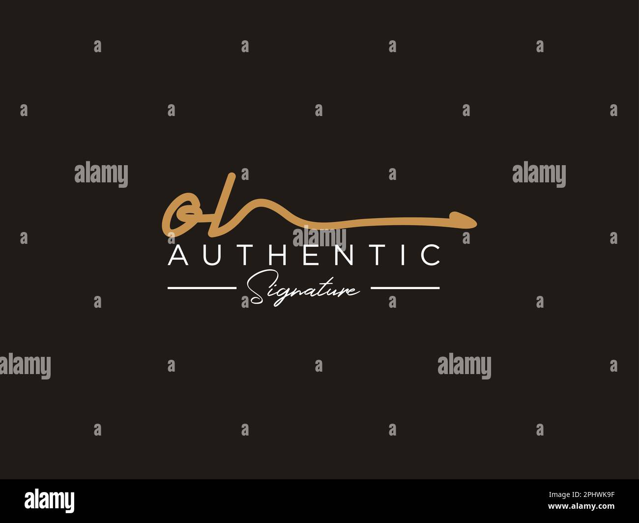 Letter ON Signature Logo Template Vector Stock Vector Image & Art - Alamy