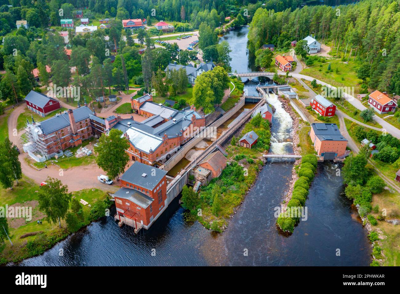 Panorama view of Historical Verla paper mill in Finland Stock Photo - Alamy
