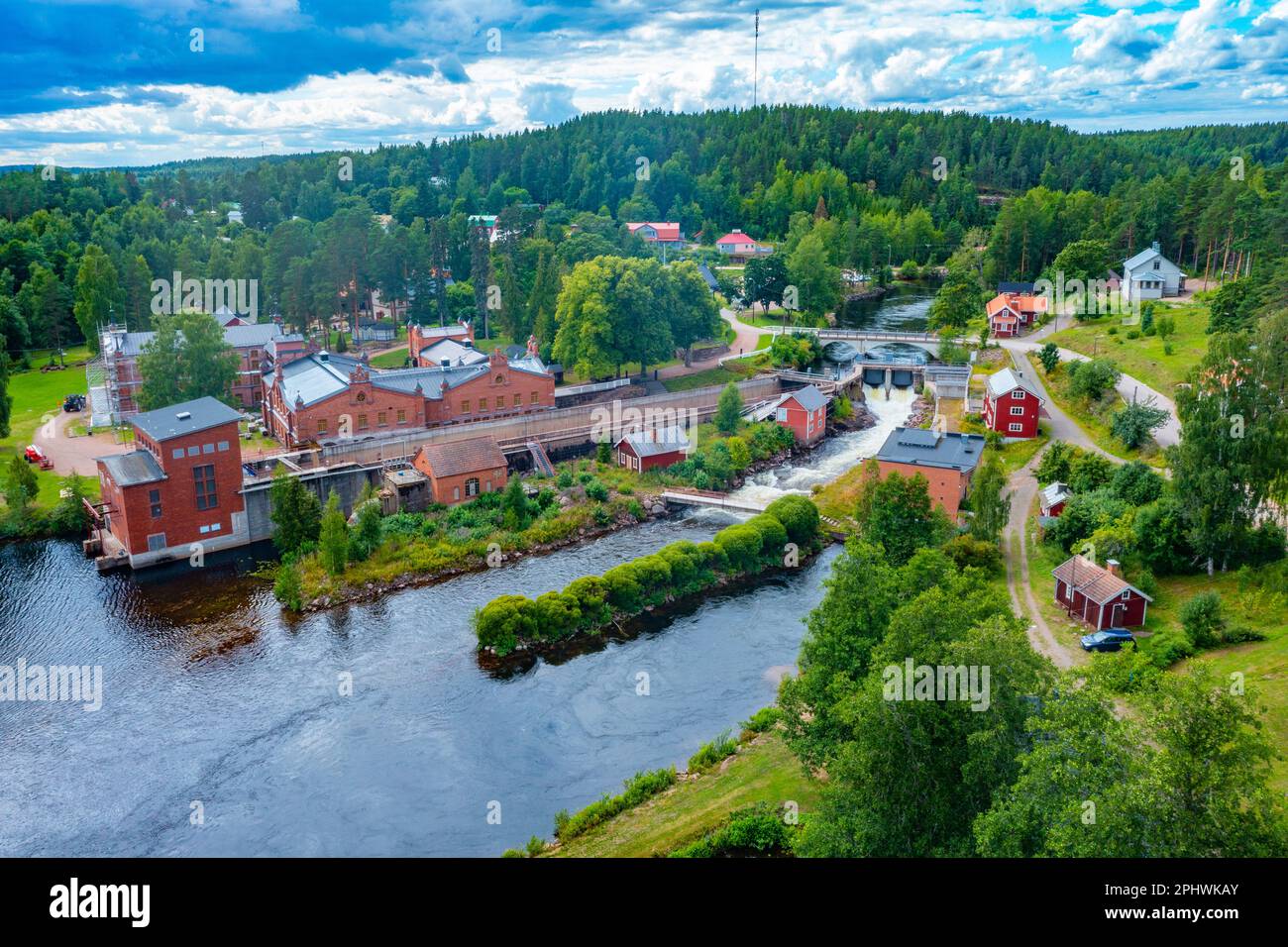 Panorama view of Historical Verla paper mill in Finland Stock Photo - Alamy