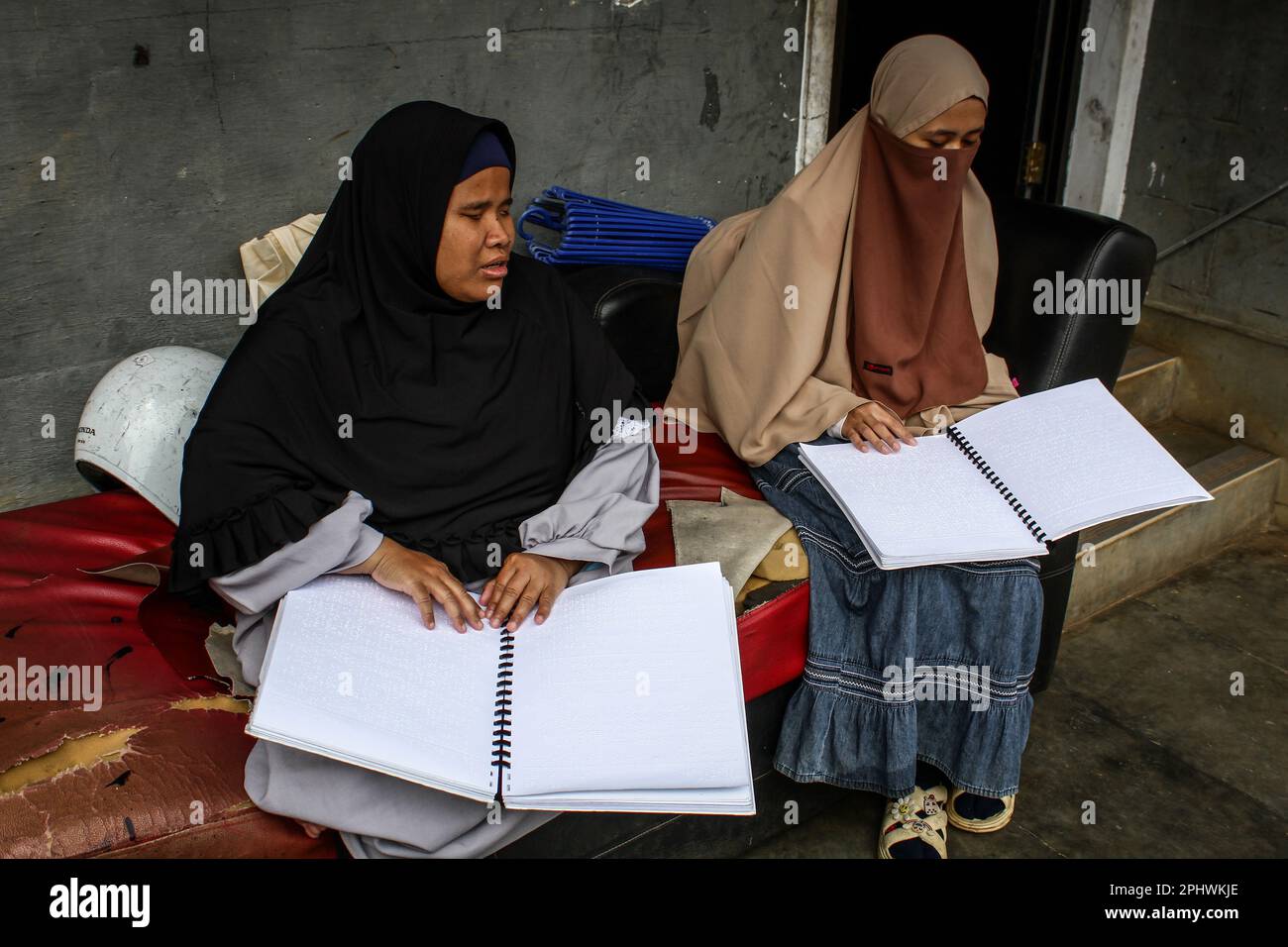 Bandung, West Java, Indonesia. 30th Mar, 2023. Visually impaired Muslim ...