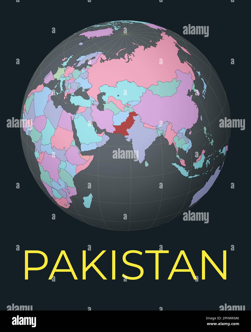 Pakistan world map Stock Vector Images - Alamy