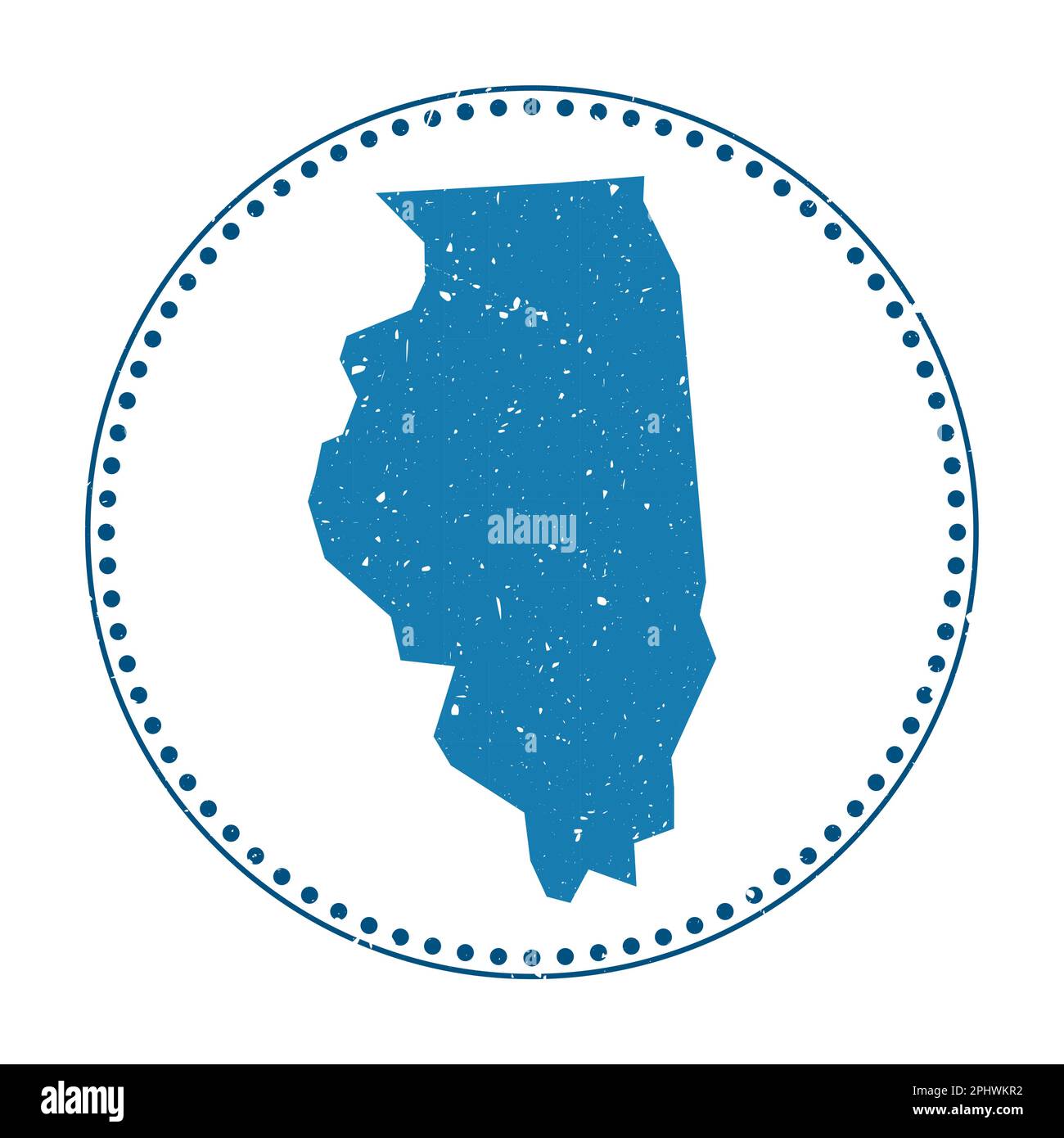 Illinois sticker. Travel rubber stamp with map of US state, vector ...