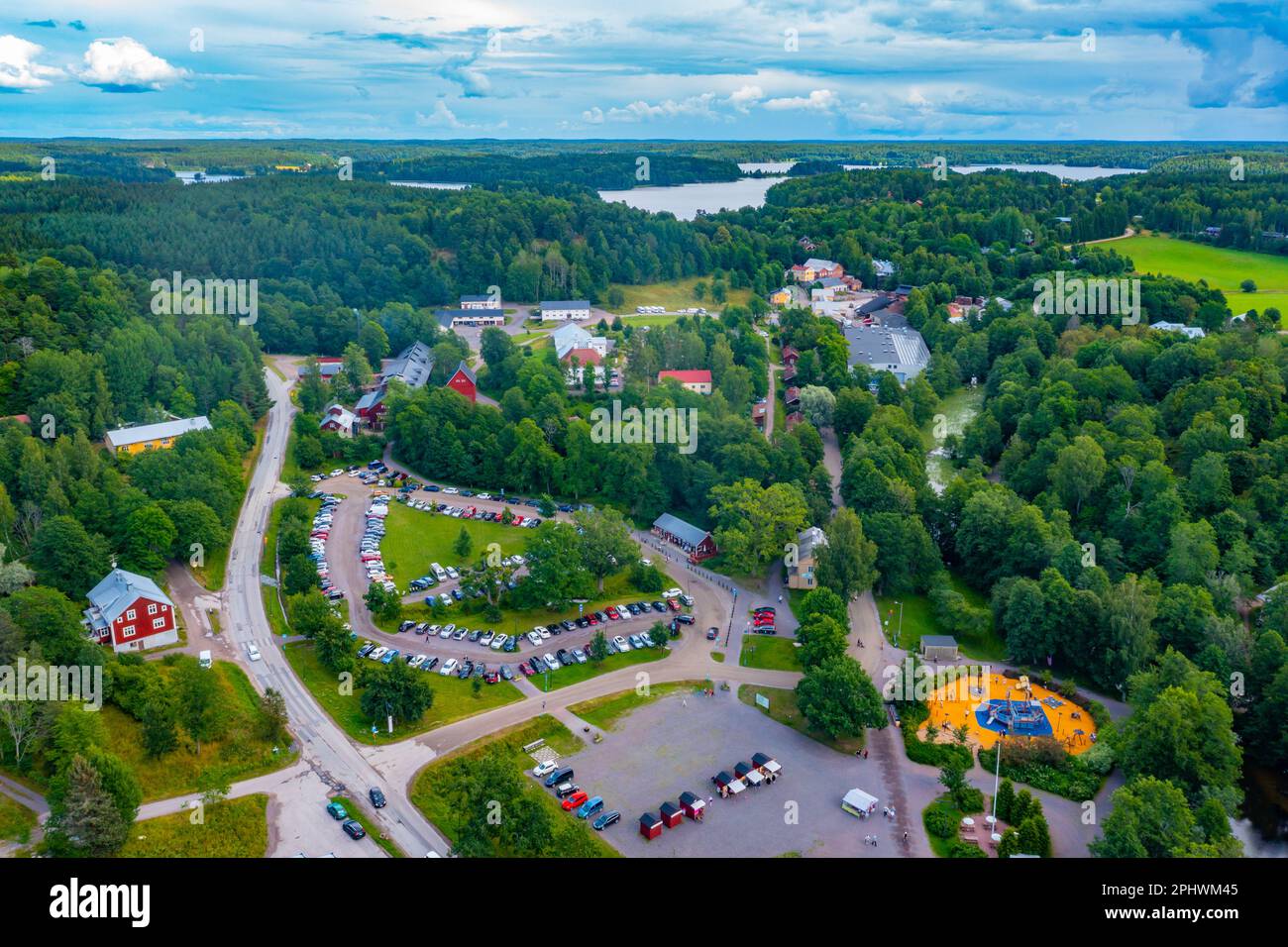 Panorama view of Finnish town Fiskars Stock Photo - Alamy