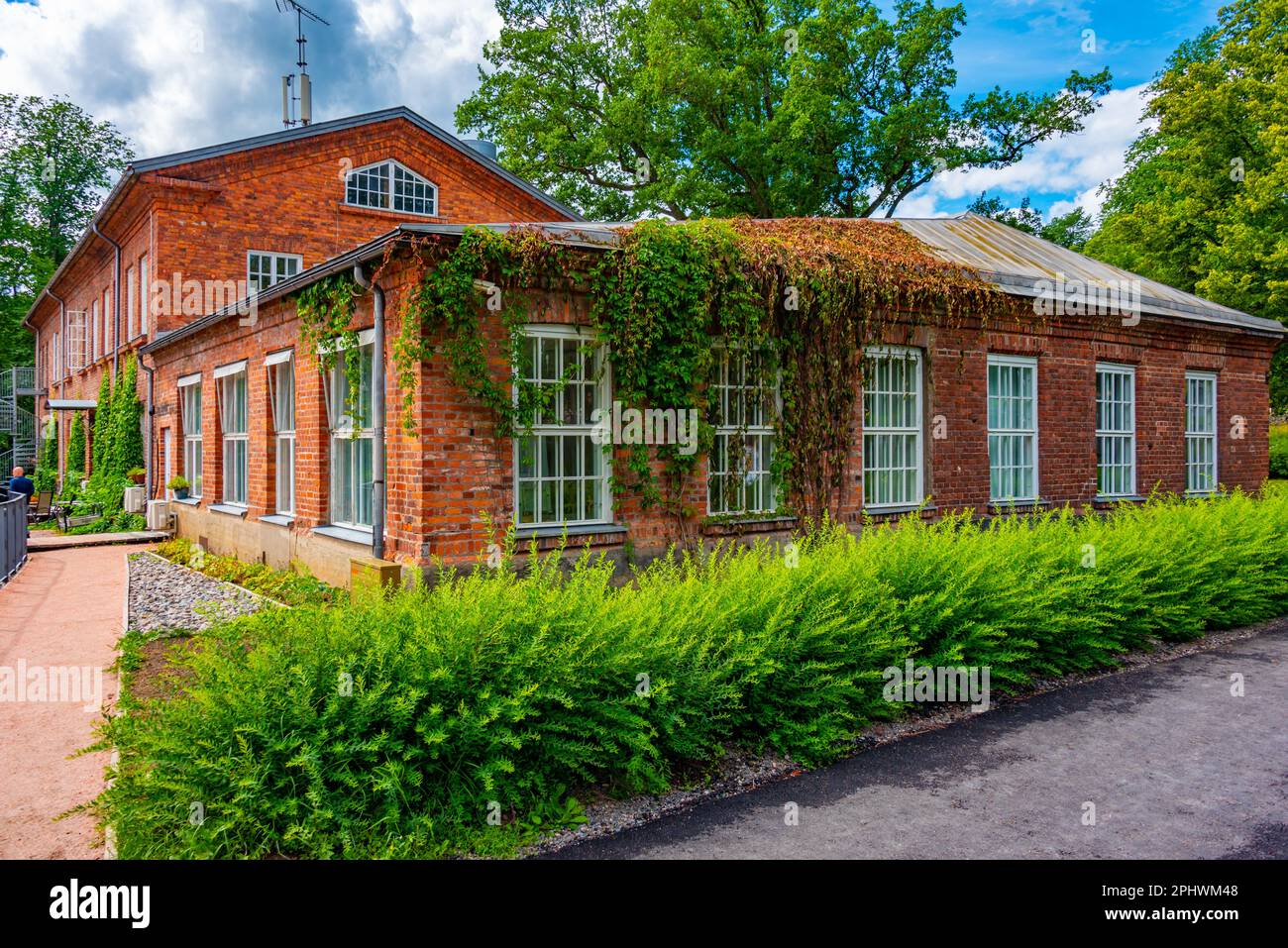 Brick building of old factory in Fiskars, Finland Stock Photo - Alamy