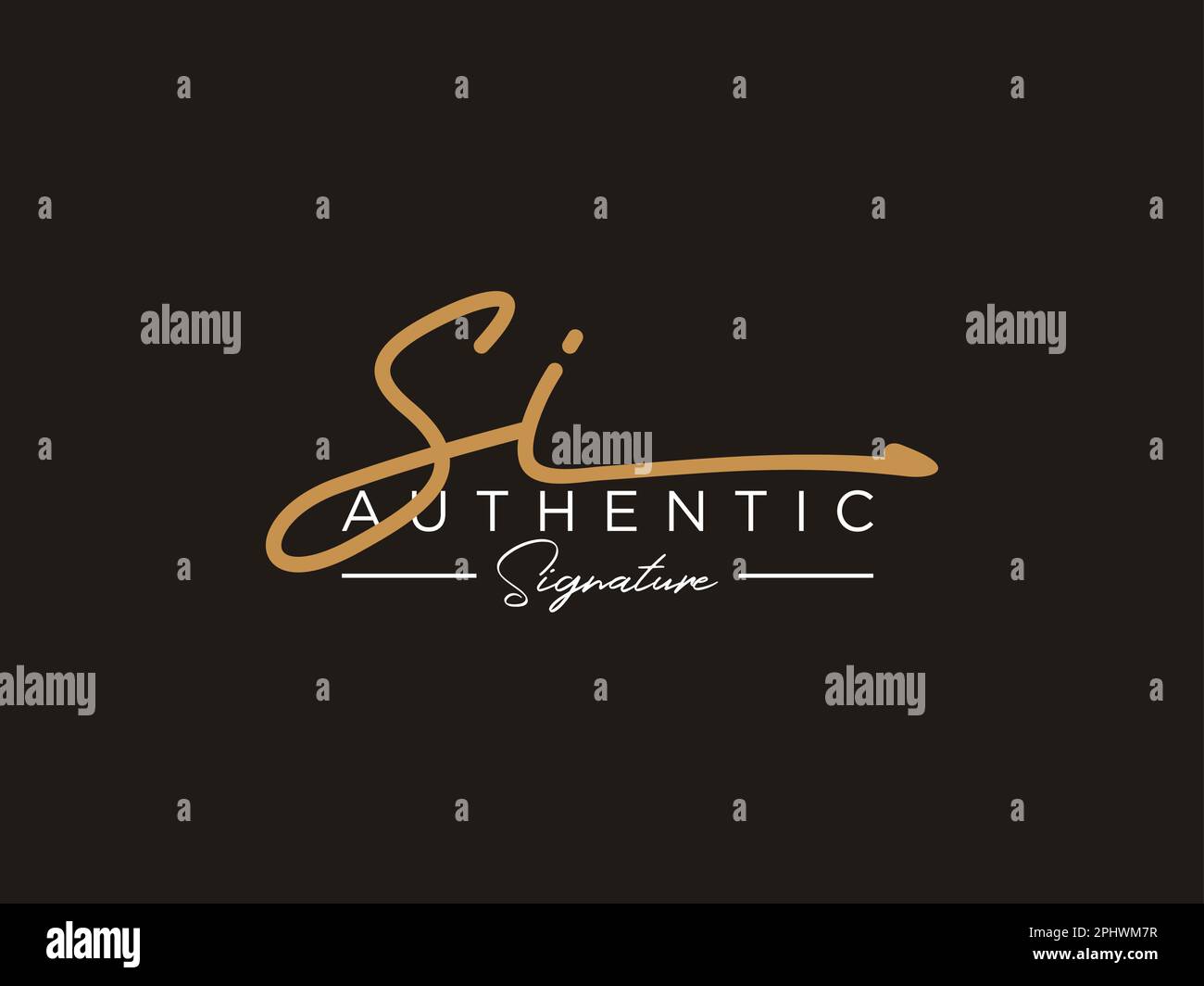 Letter SI Signature Logo Template Vector Stock Vector Image & Art - Alamy