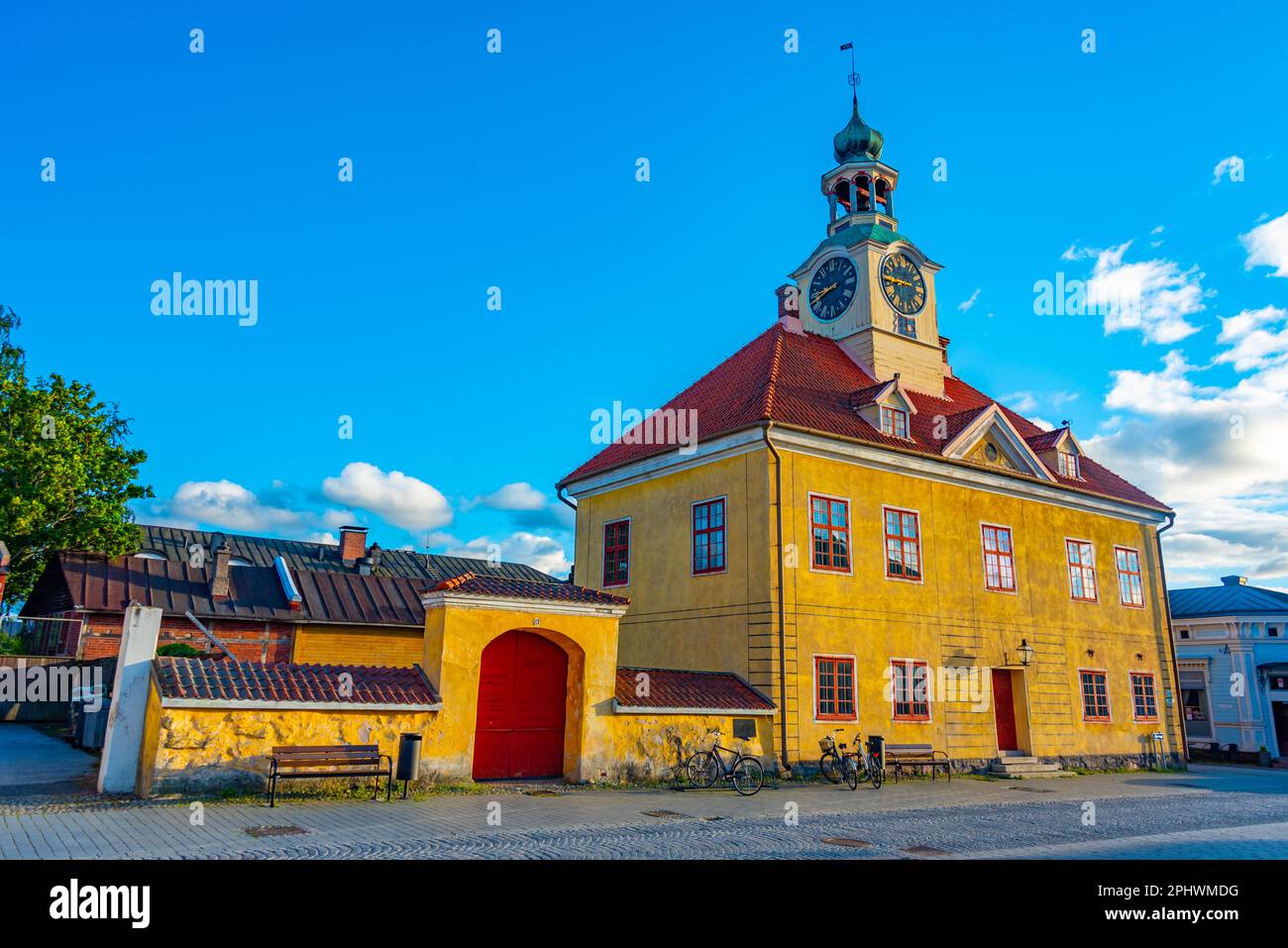 Old town hall in Finnish town Rauma Stock Photo - Alamy
