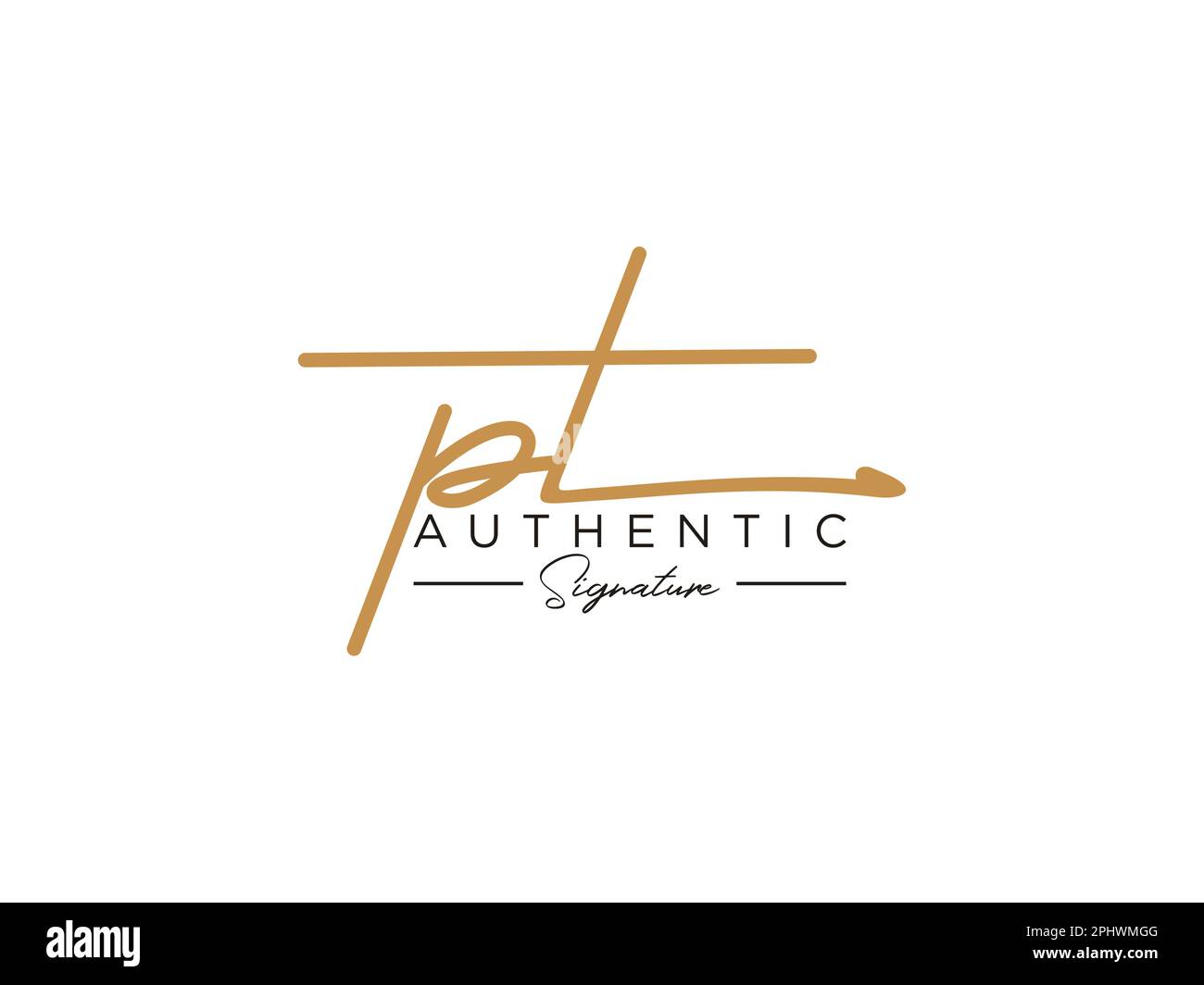Letter PT Signature Logo Template Vector Stock Vector Image & Art - Alamy