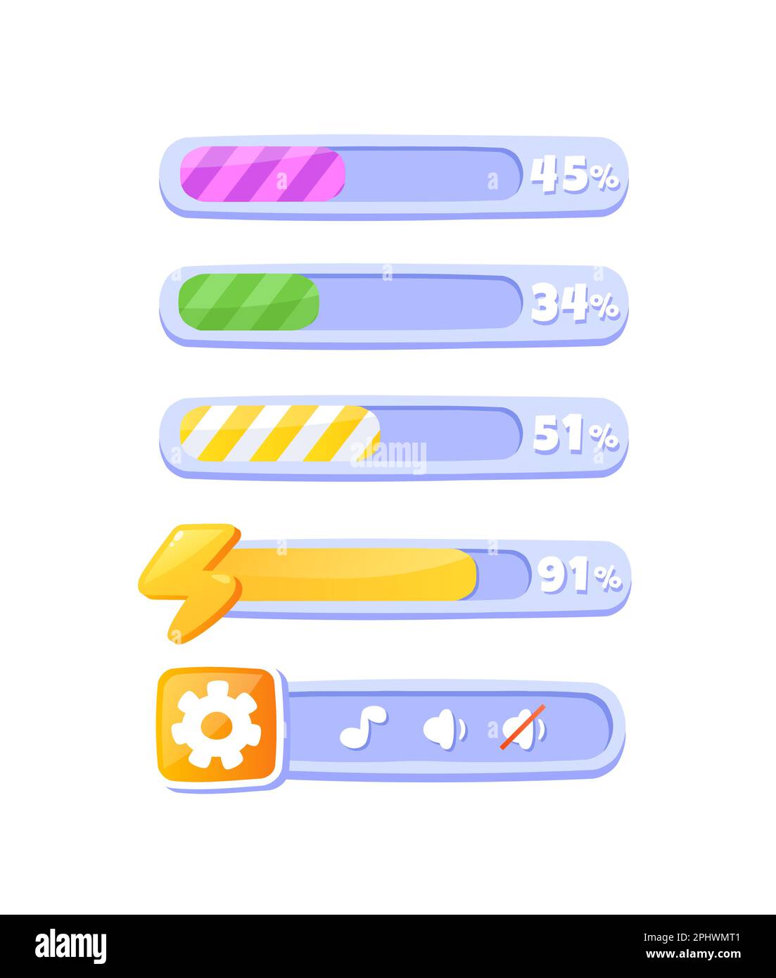 UI bars for game set Stock Vector Image & Art - Alamy