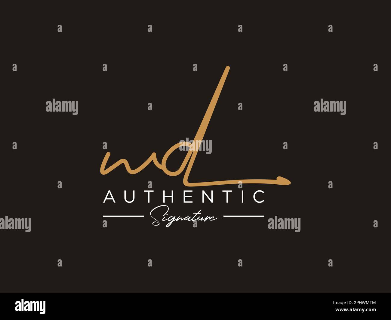 Letter WD Signature Logo Template Vector Stock Vector Image & Art - Alamy