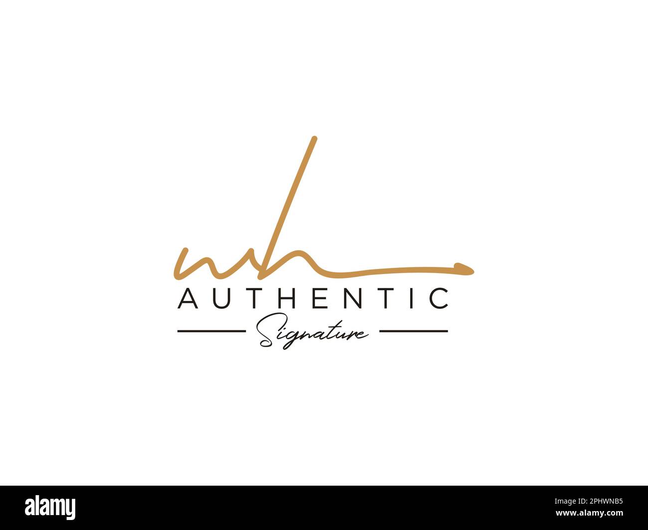 Letter WH Signature Logo Template Vector Stock Vector Image & Art - Alamy