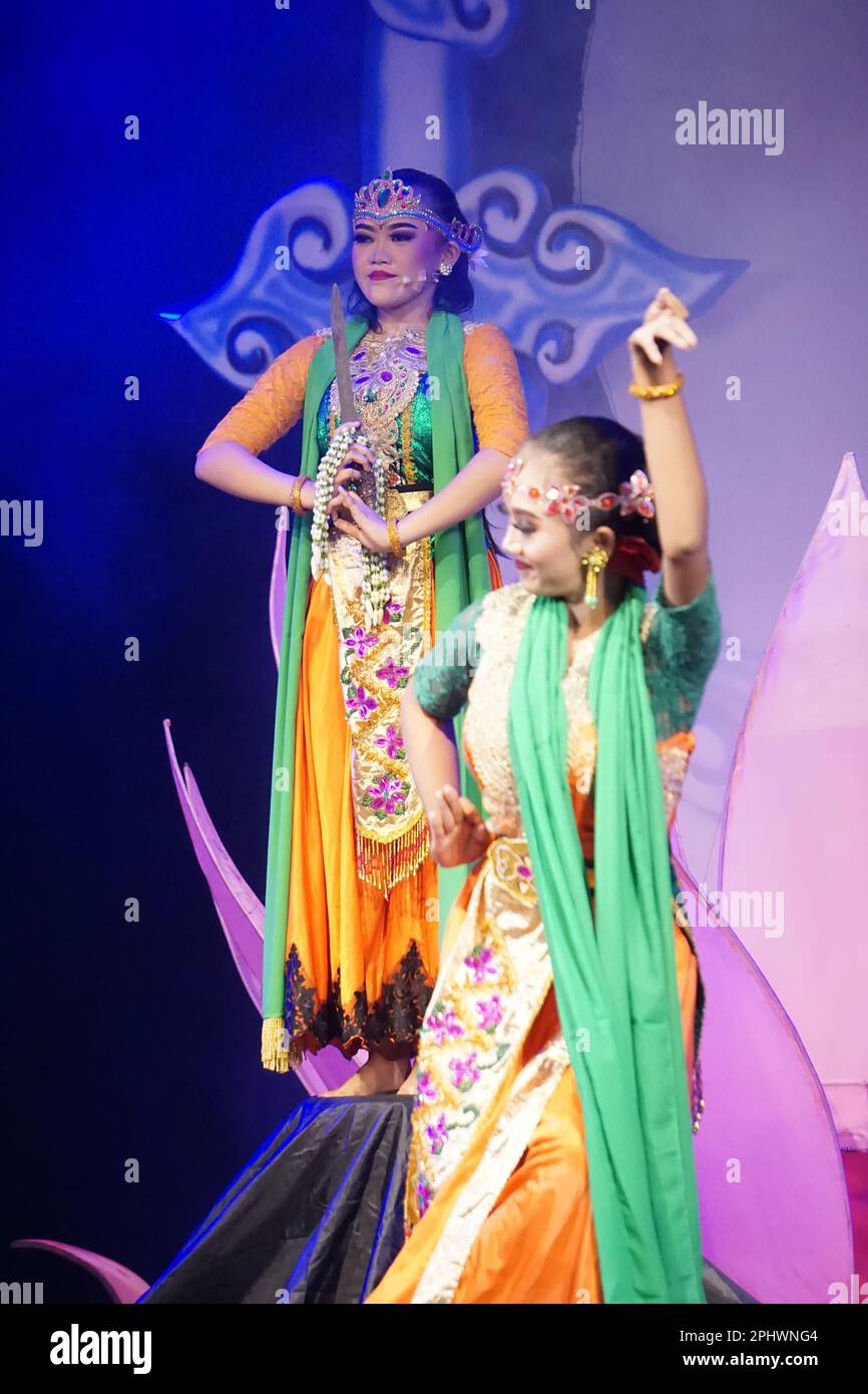 Indonesian perform loh jinawi dance. This dance symbolizes peace ...