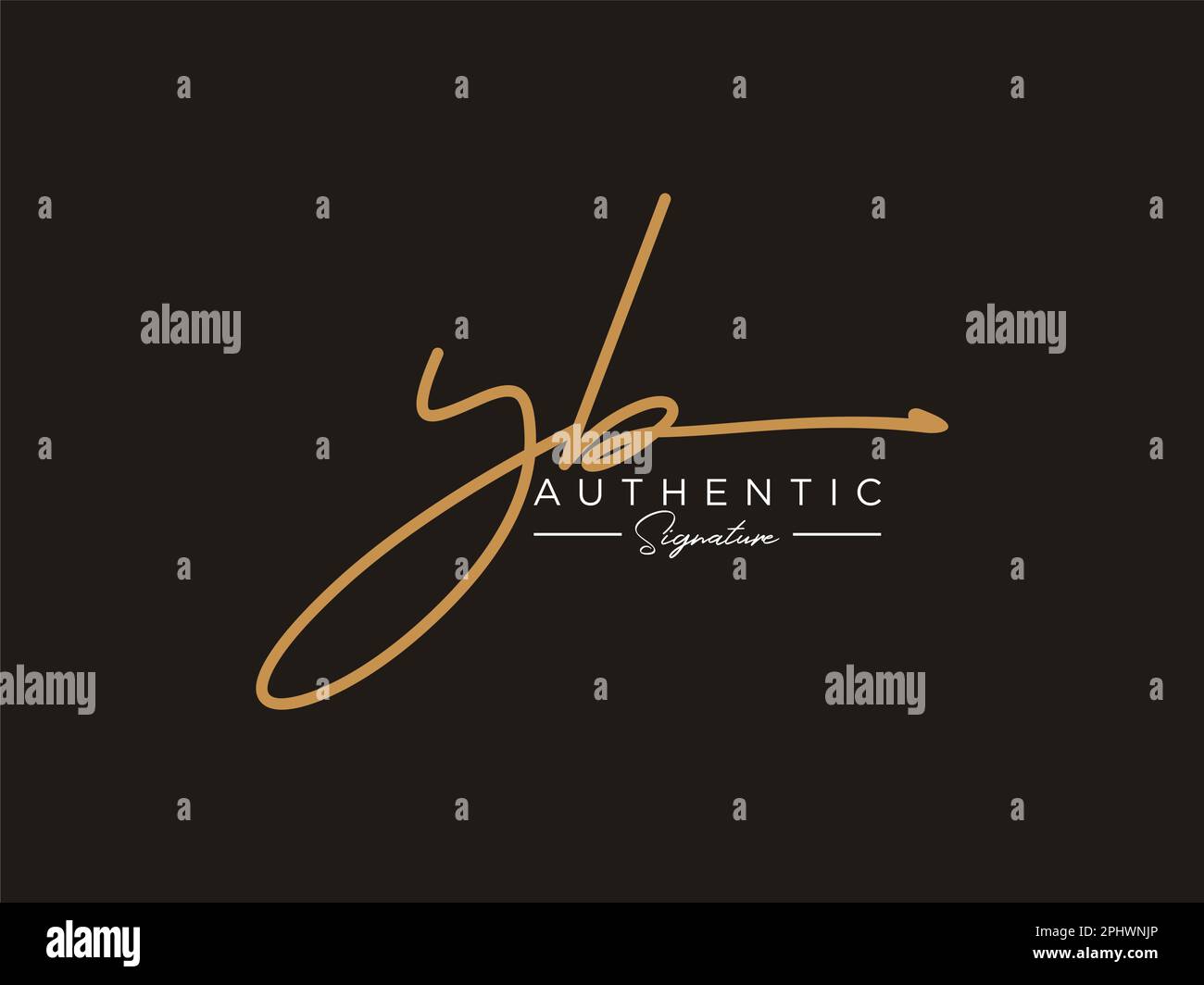 Letter YB Signature Logo Template Vector Stock Vector Image & Art - Alamy
