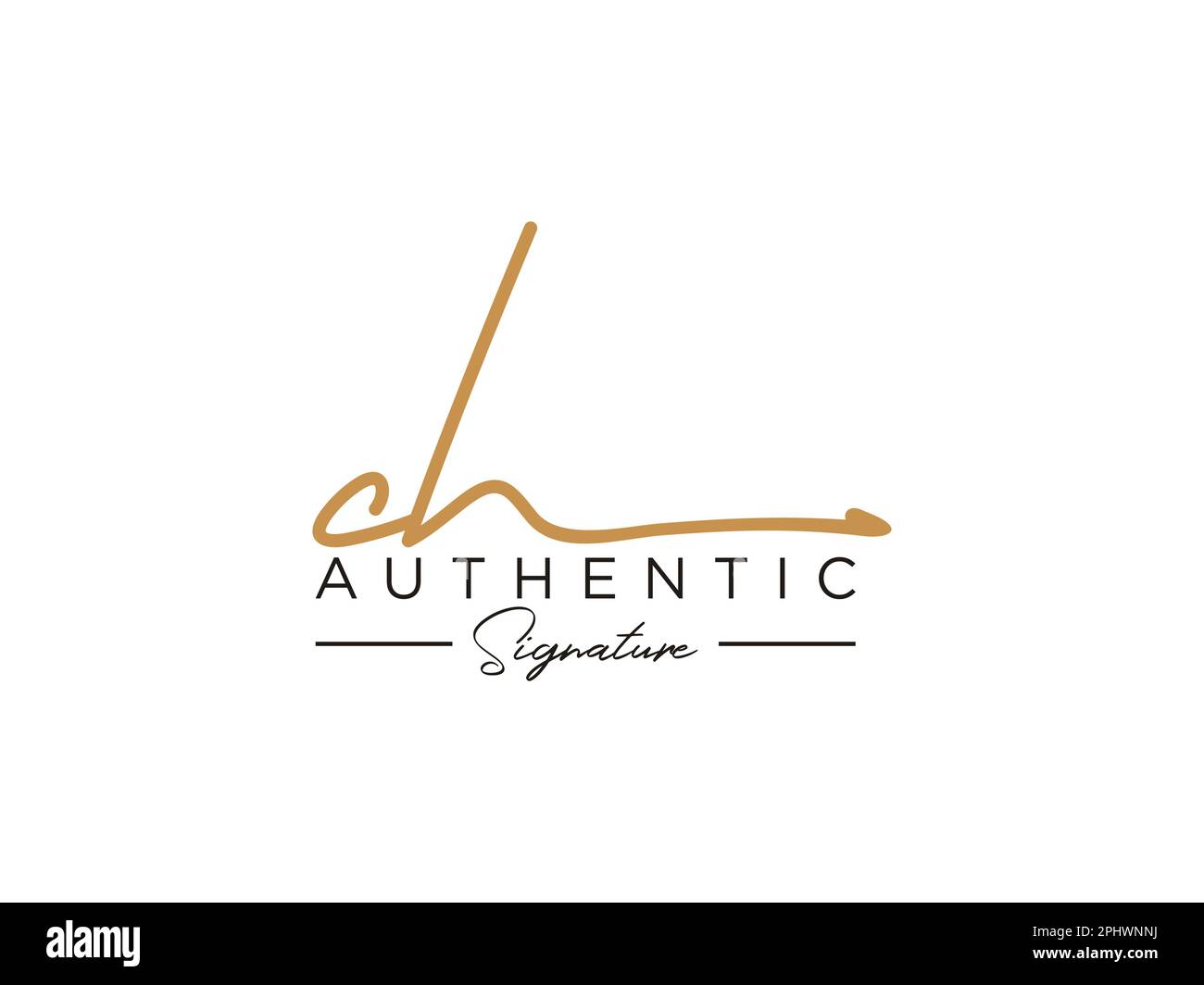 Letter CH Signature Logo Template Vector Stock Vector Image & Art - Alamy