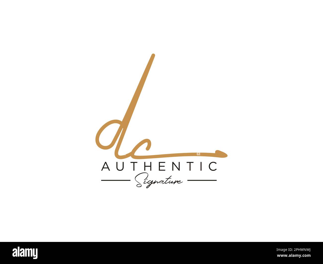 Letter DC Signature Logo Template Vector Stock Vector Image & Art - Alamy
