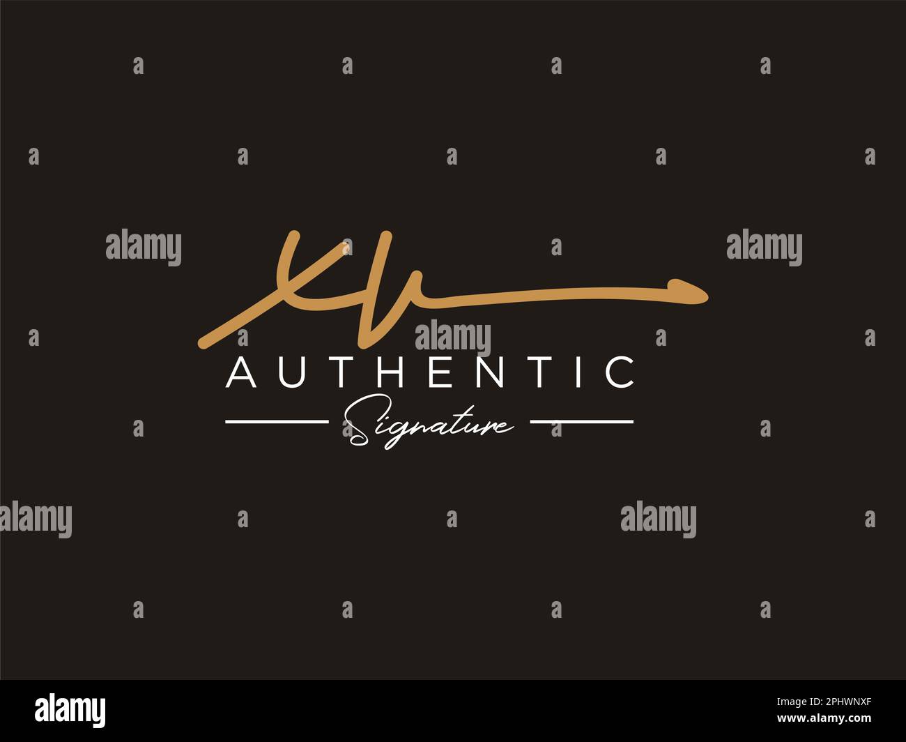 Letter XV Signature Logo Template Vector Stock Vector Image & Art - Alamy