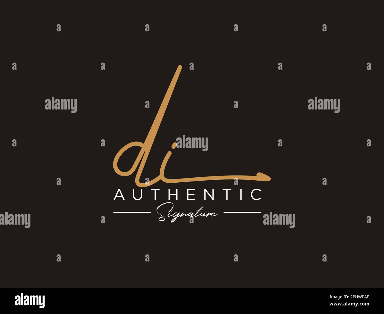 Letter DI Signature Logo Template Vector Stock Vector Image & Art - Alamy