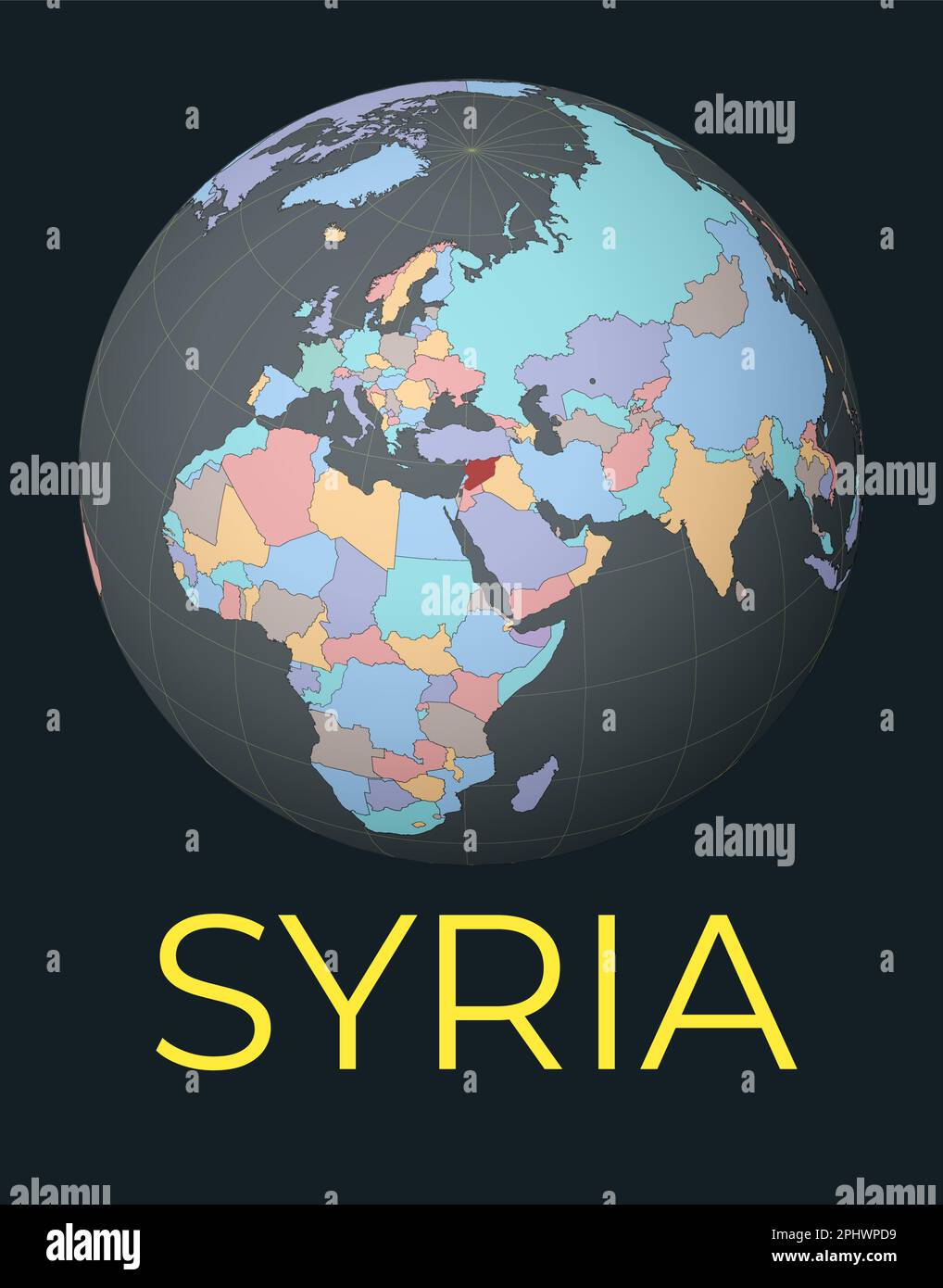 Satellite map middle east earth Stock Vector Images - Alamy