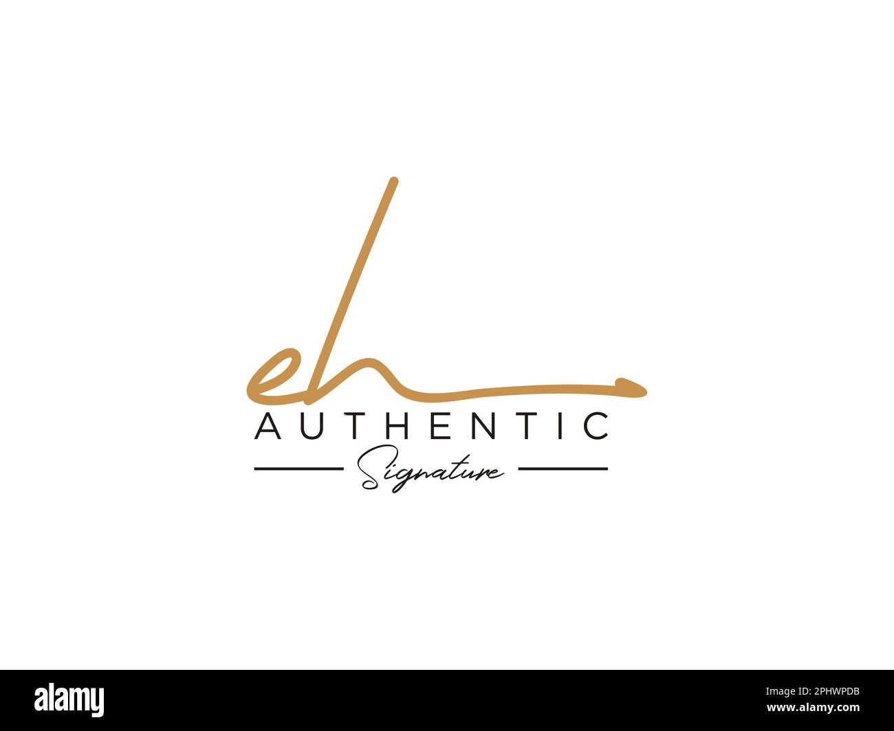 Letter EH Signature Logo Template Vector Stock Vector Image & Art - Alamy