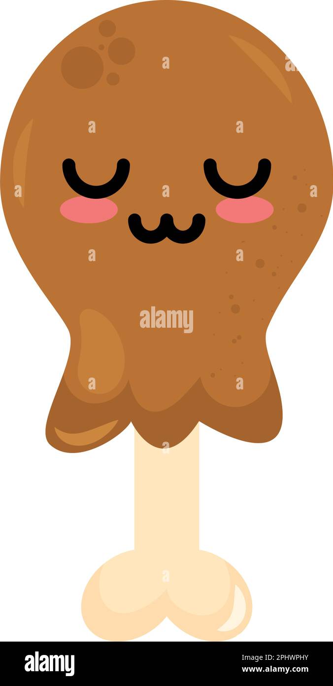 Kawaii fried chicken leg hi-res stock photography and images - Alamy