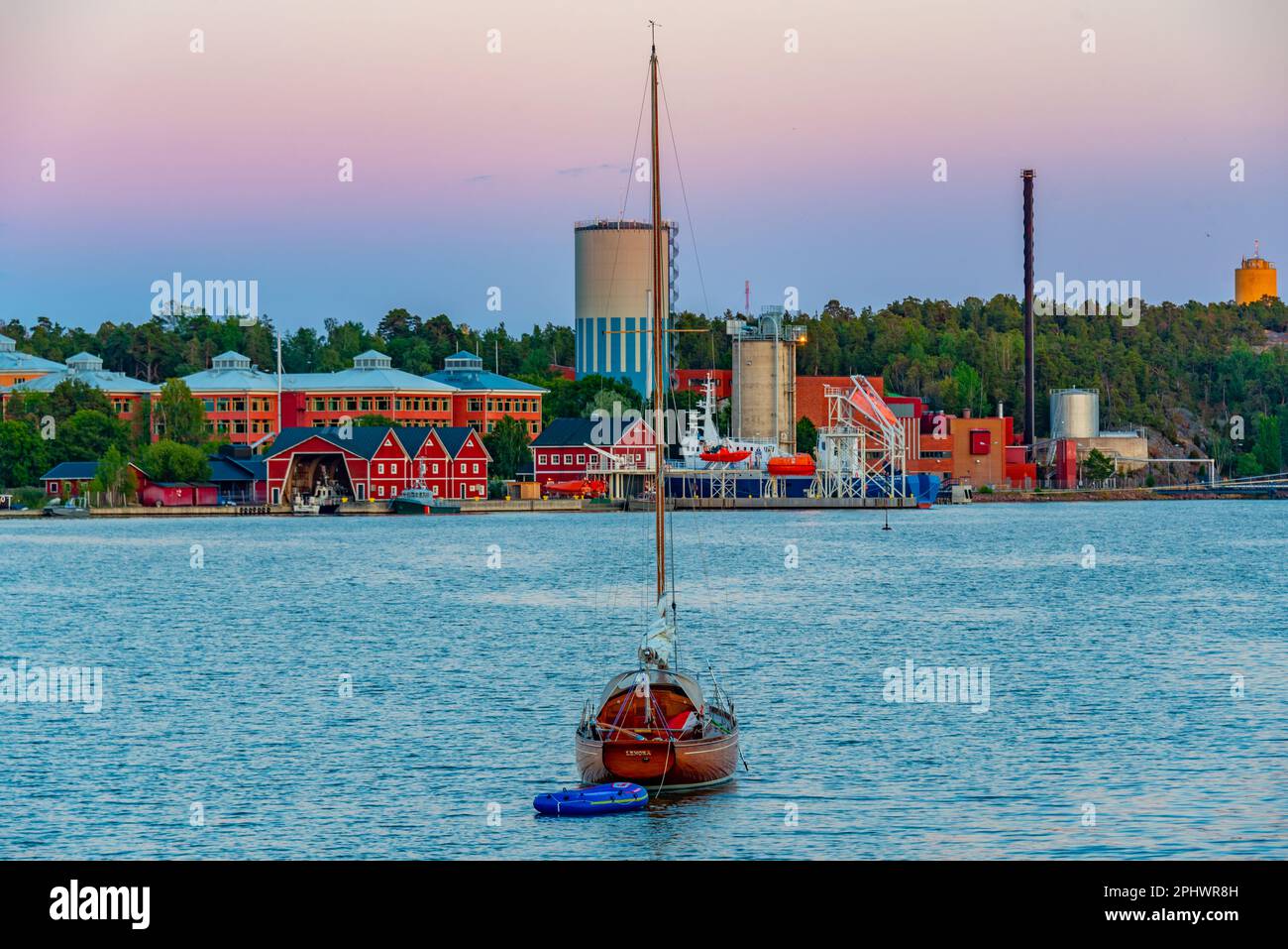 View of the port of Mariehamn, Finland Stock Photo - Alamy