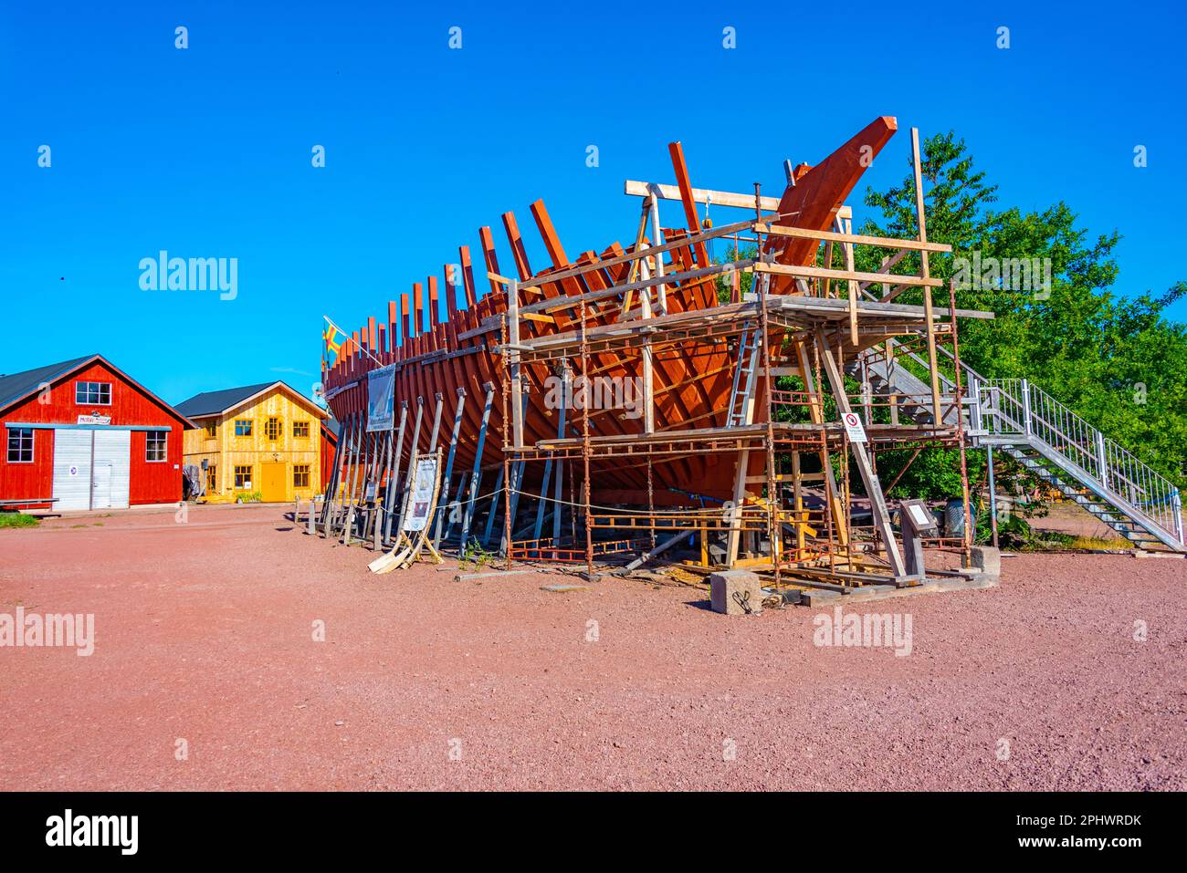 Shipbuilding exposition at Sjökvarteret open air museum in Mariehamn at ...