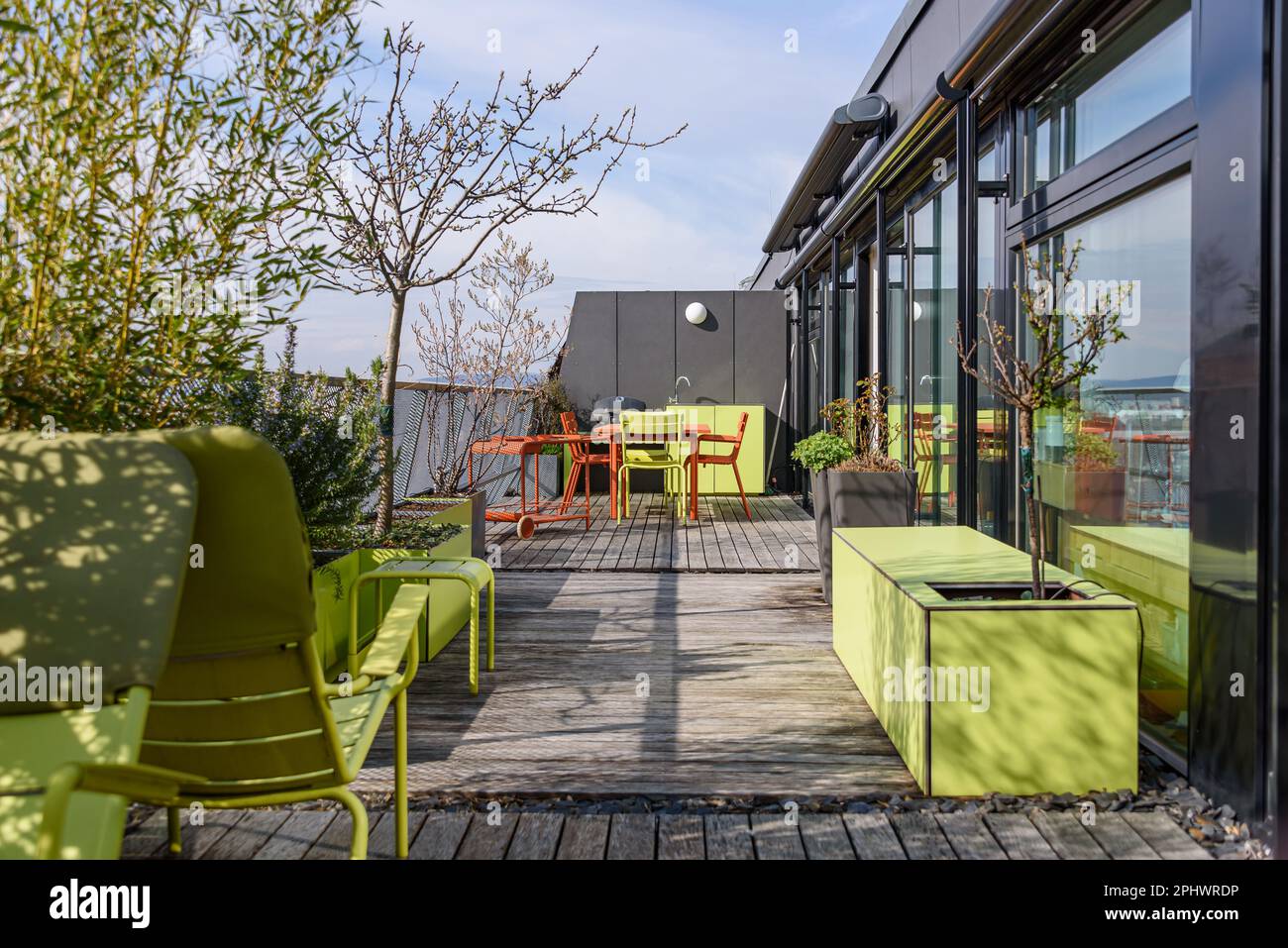 Vienna rooftop terrace hi-res stock photography and images - Alamy