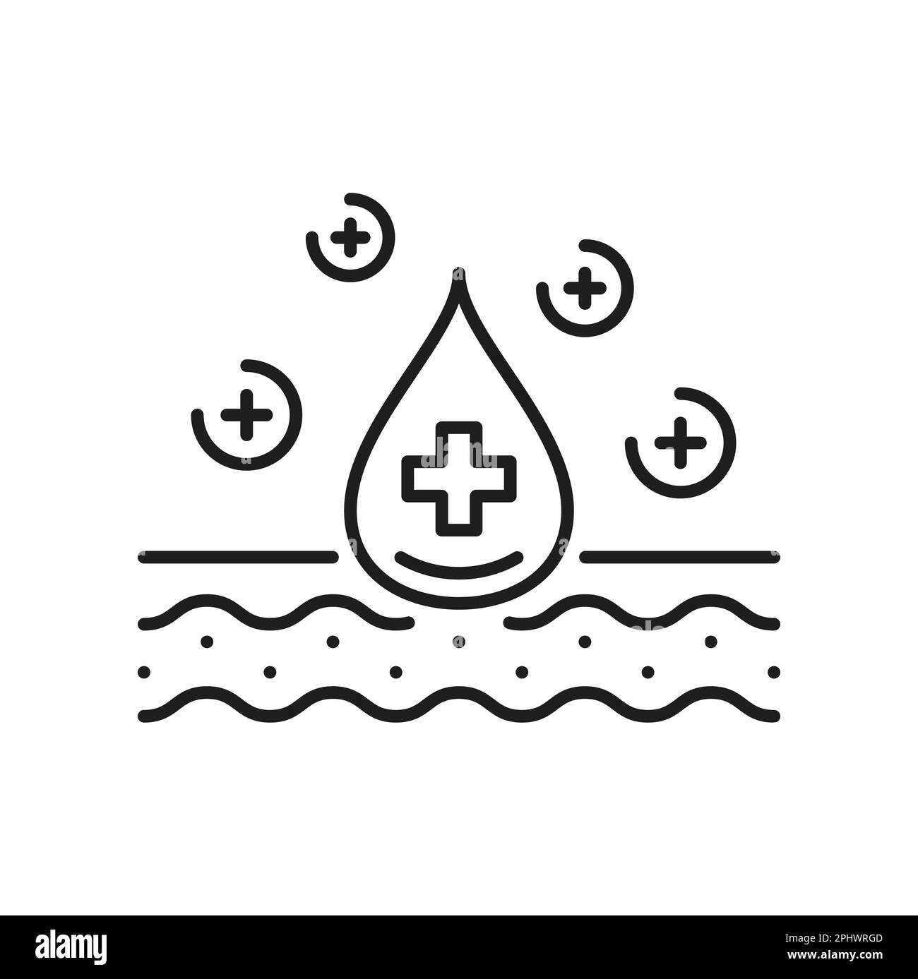 Skincare, face and hands skin beauty icon, moisturizer drops or cream ...