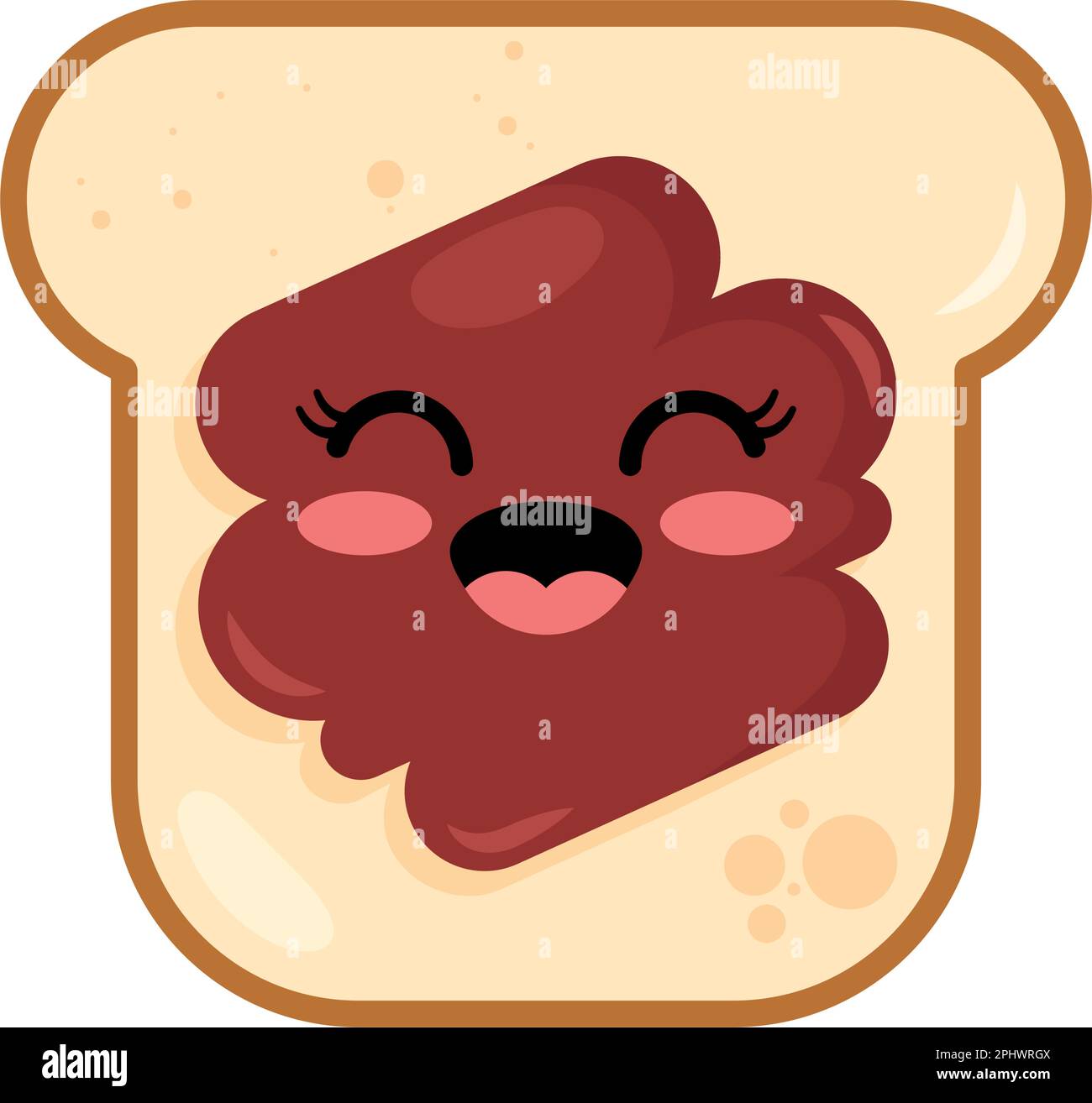 Cute cartoon bread brings joy to child Stock Vector Image & Art - Alamy