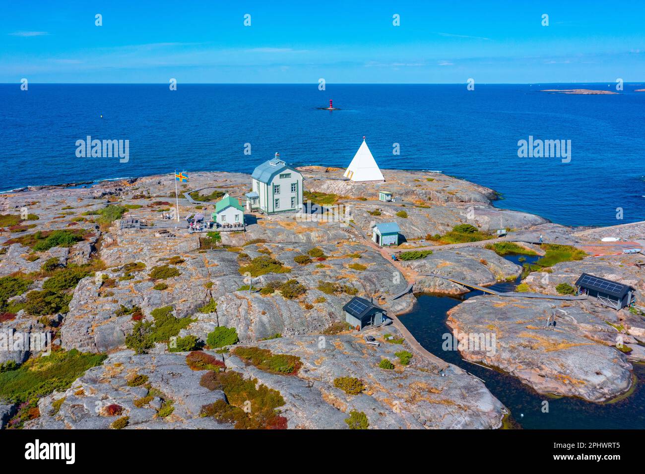 Panorama view of Kobba Klintar pilot station at Aland islands in ...