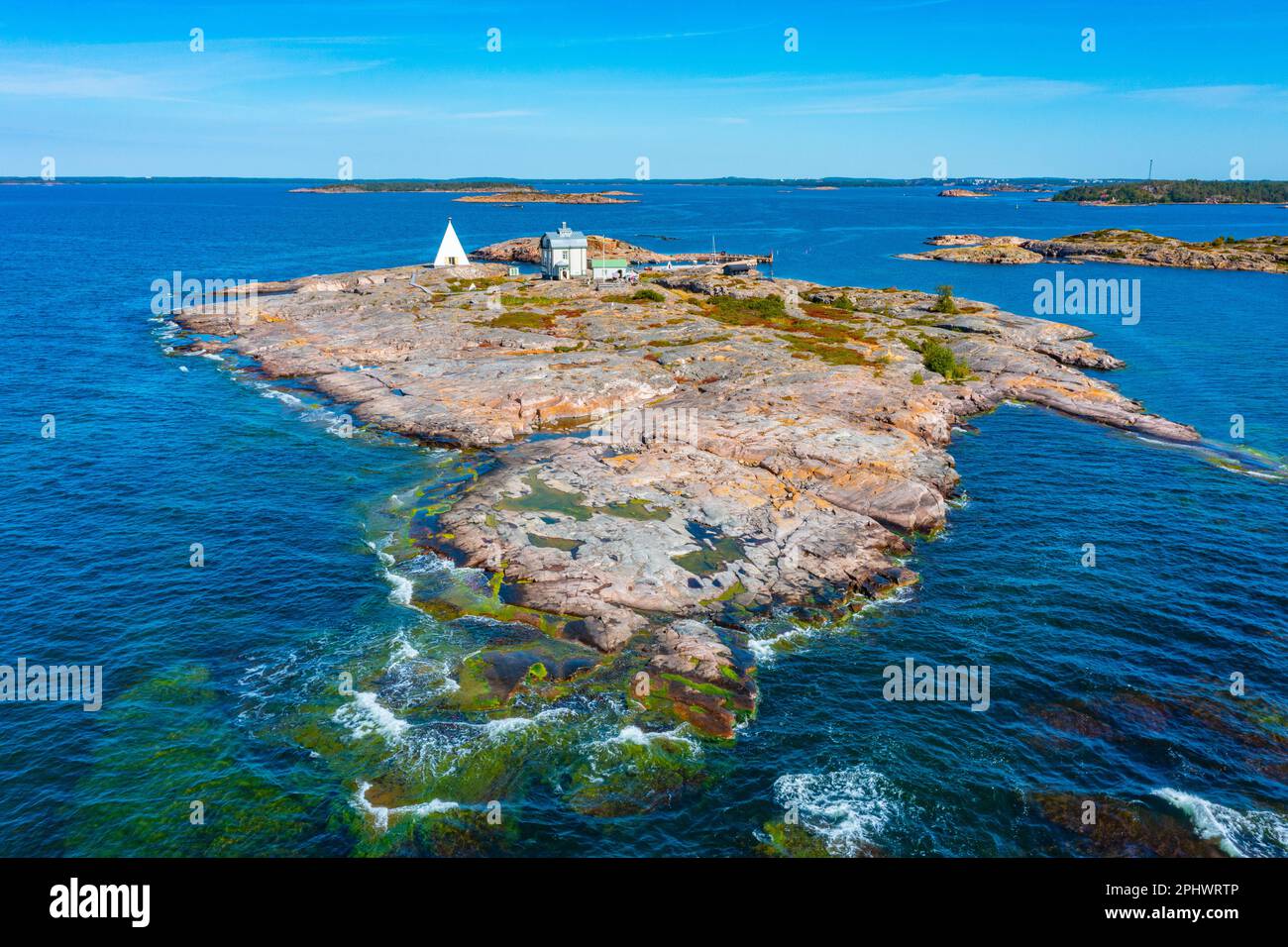 Panorama view of Kobba Klintar pilot station at Aland islands in ...