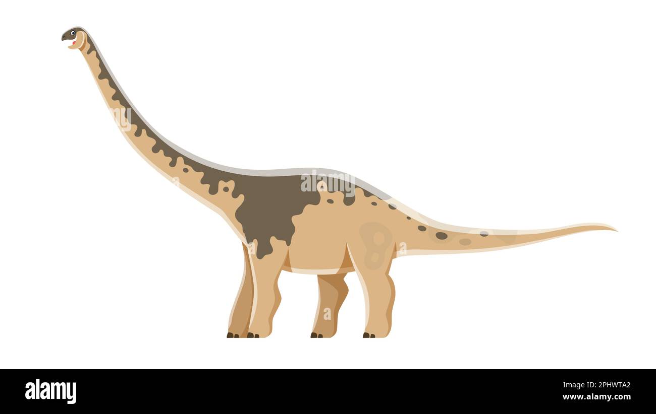 Dinosaur cartoon character, Paralititan or Jurassic cute dino animal ...
