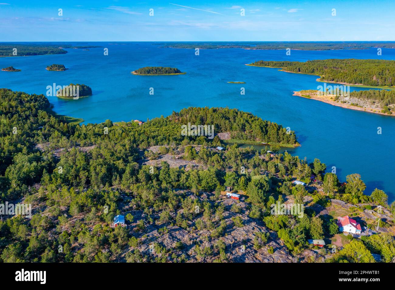 Panorama view of Aland islands near Bomarsund in Finland Stock Photo ...