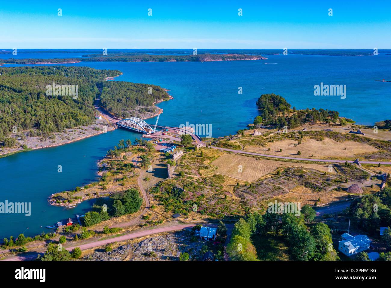 Panorama view of Aland islands near Bomarsund in Finland Stock Photo ...