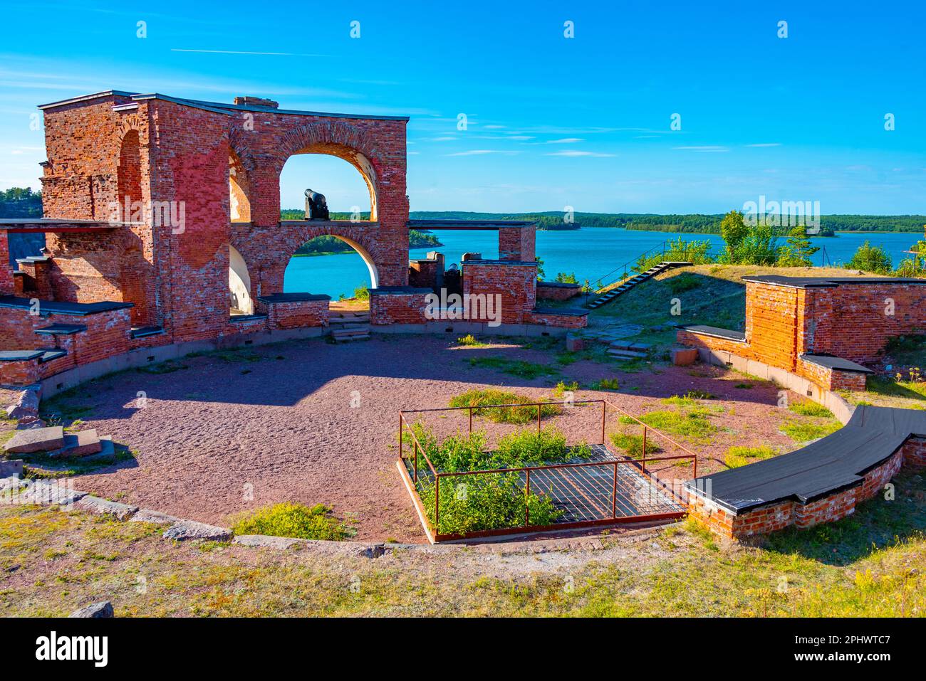 Notvikstornet tower at Bomarsund fortress at Aland islands in Finland ...