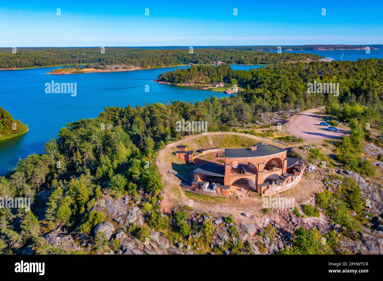 Notvikstornet tower at Bomarsund fortress at Aland islands in Finland ...