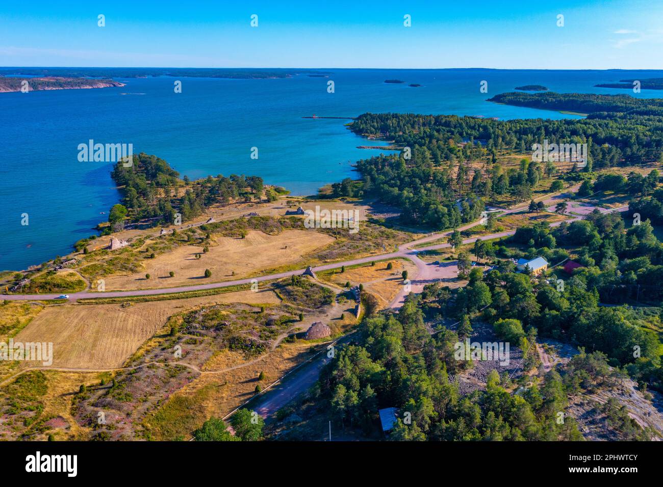 Panorama view of Aland islands near Bomarsund in Finland Stock Photo ...