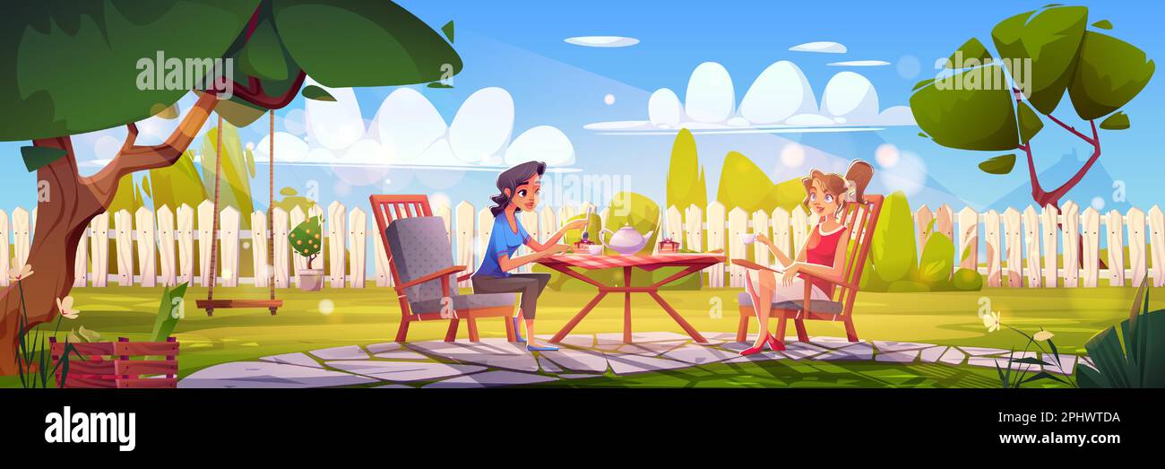 Armchairs on lawn Stock Vector Images - Alamy