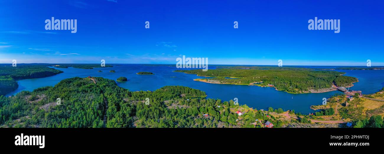Panorama view of Aland islands near Bomarsund in Finland Stock Photo ...
