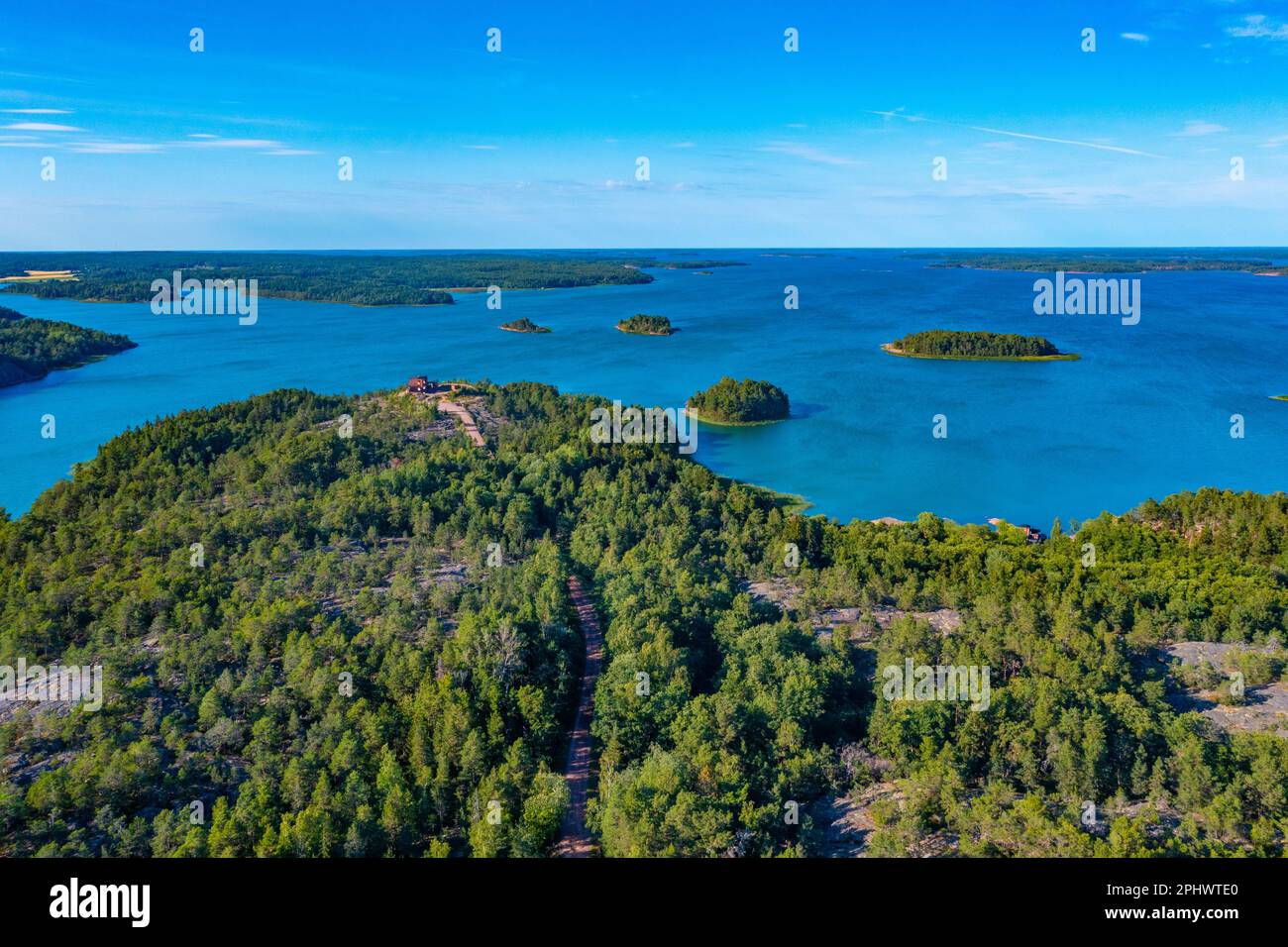 Panorama view of Aland islands near Bomarsund in Finland Stock Photo ...
