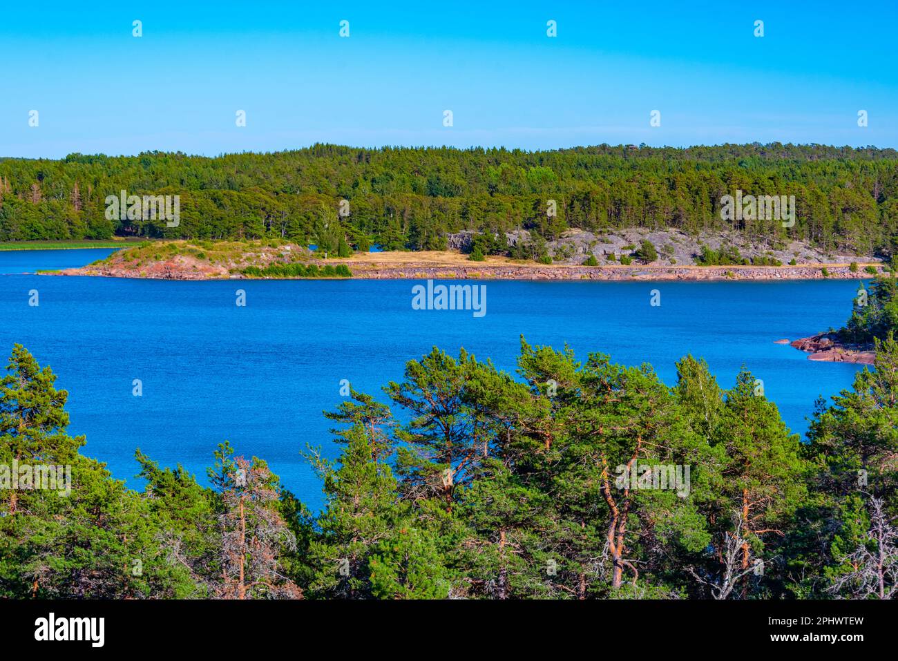 Panorama view of Aland islands near Bomarsund in Finland Stock Photo ...