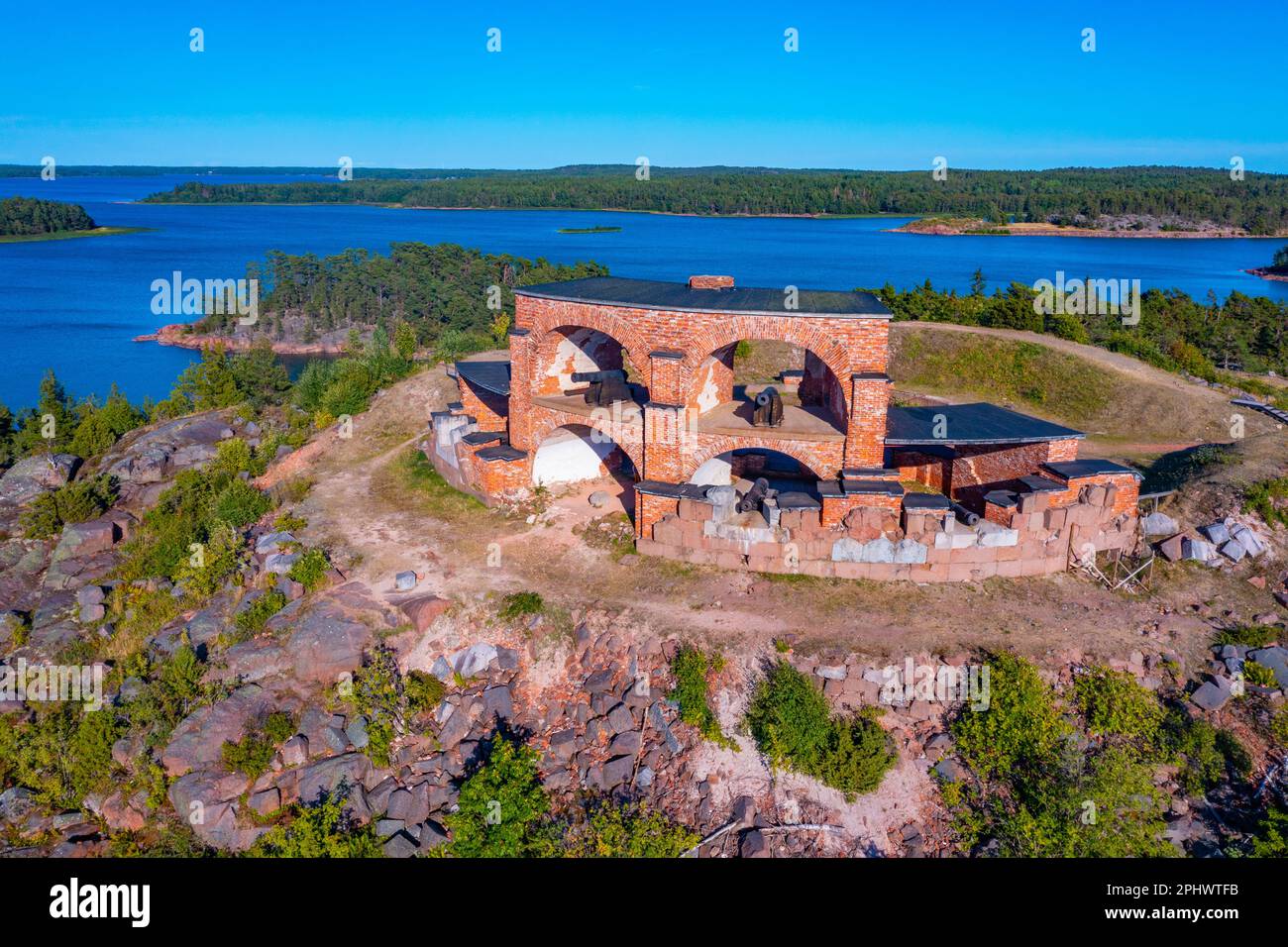 Notvikstornet tower at Bomarsund fortress at Aland islands in Finland ...