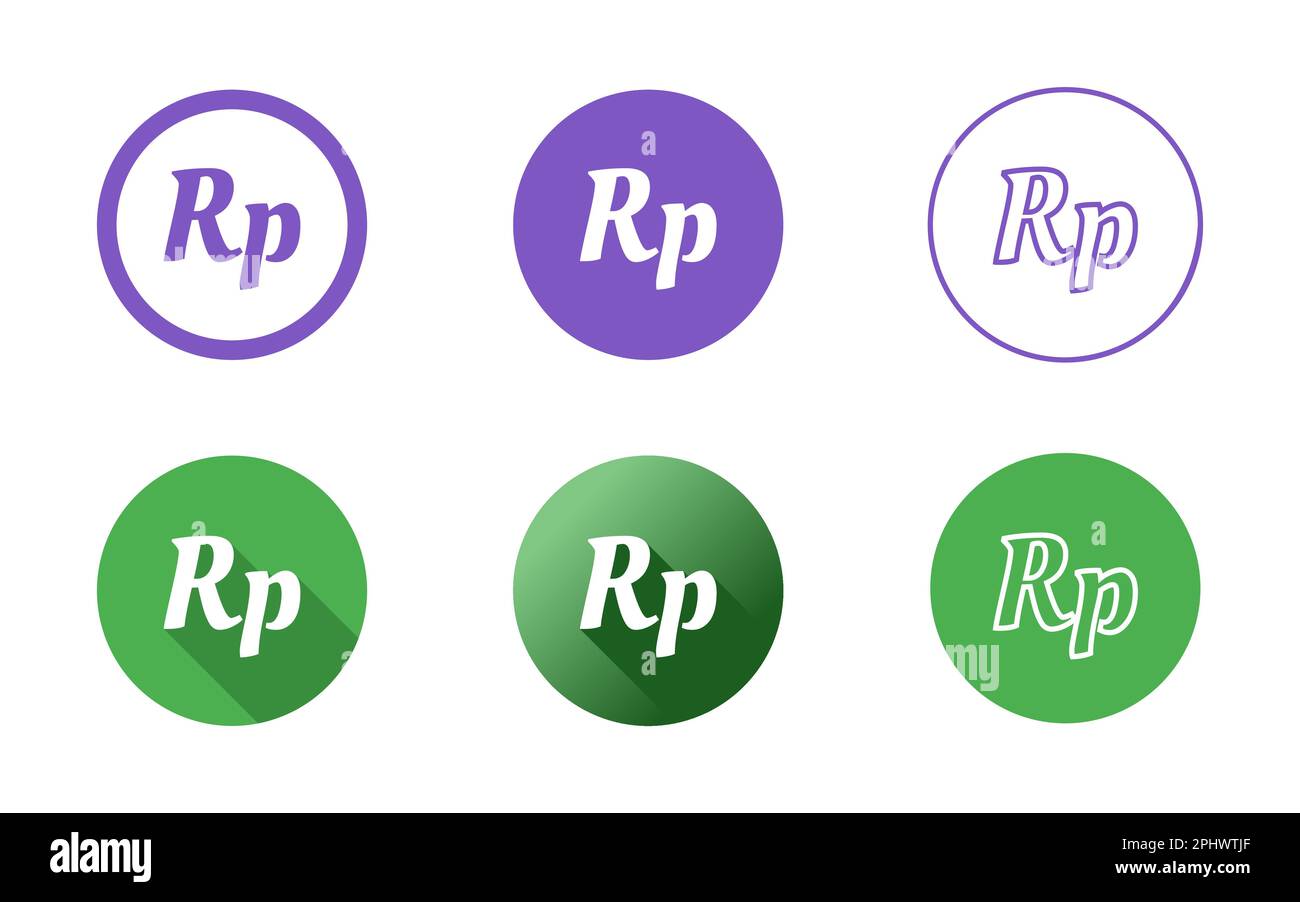 Indonesian Rupiah Symbol Icon Set Stock Vector Image & Art - Alamy