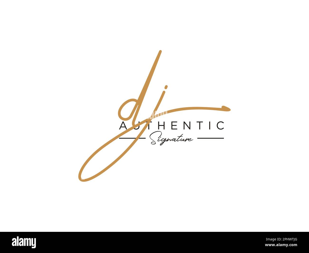 Letter DJ Signature Logo Template Vector Stock Vector Image & Art - Alamy