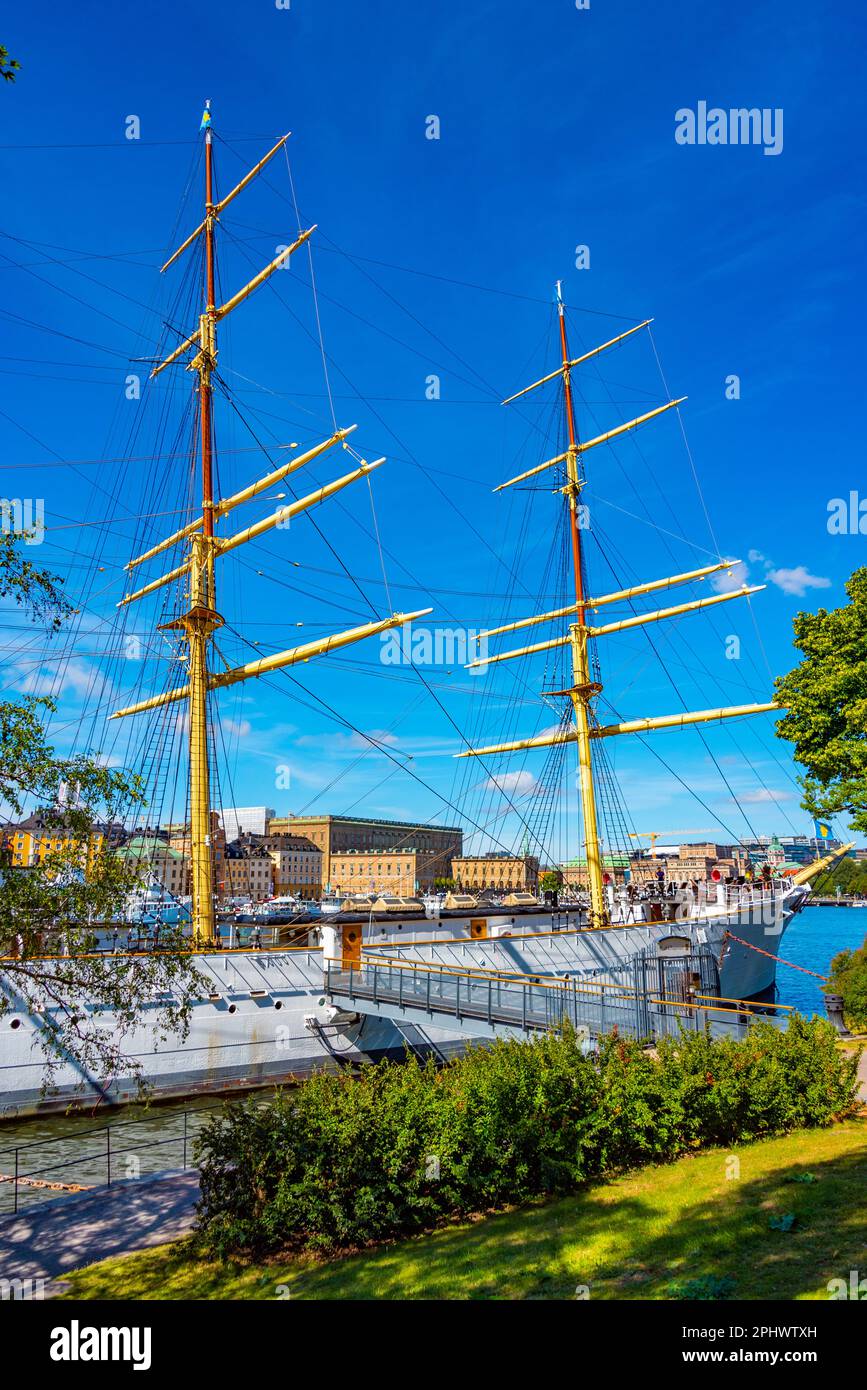 Hostel ship Af Chapman situated in Stockholm, Sweden Stock Photo - Alamy