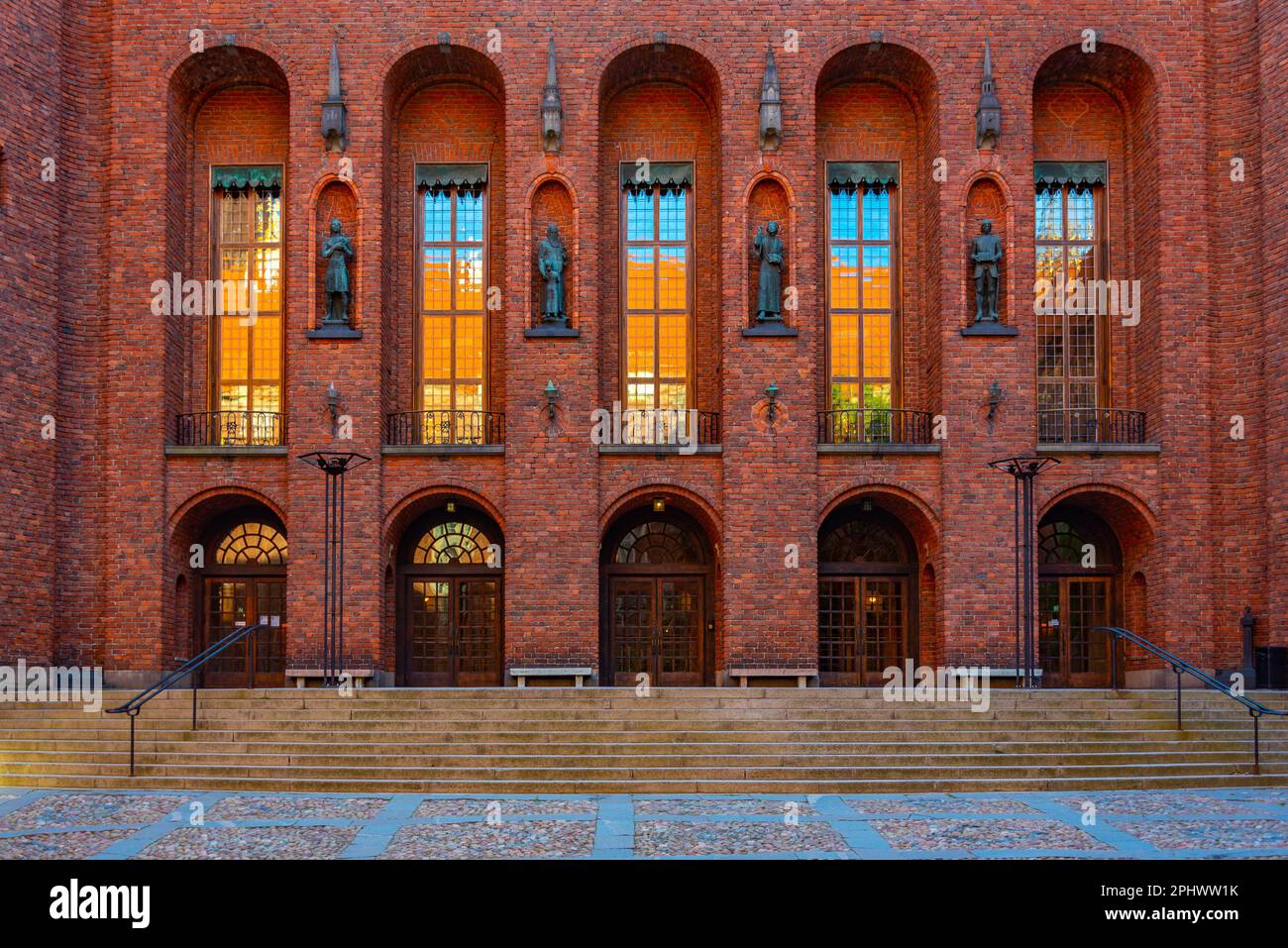 Red brick town hall in Stockholm, Sweden Stock Photo - Alamy