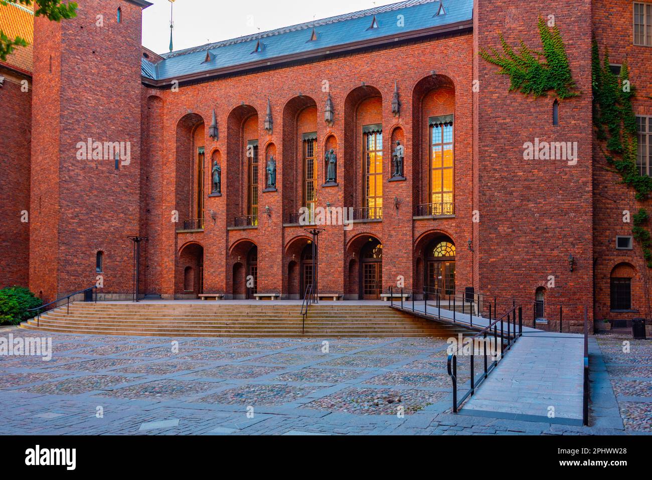 Red brick town hall in Stockholm, Sweden Stock Photo - Alamy