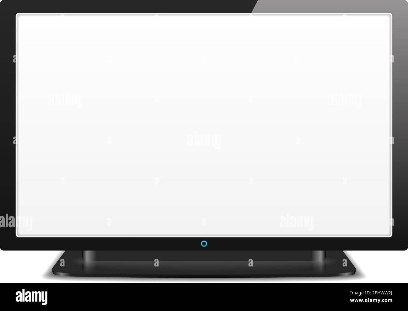 LCD TV with blank white screen, vector eps10 illustration Stock Vector ...