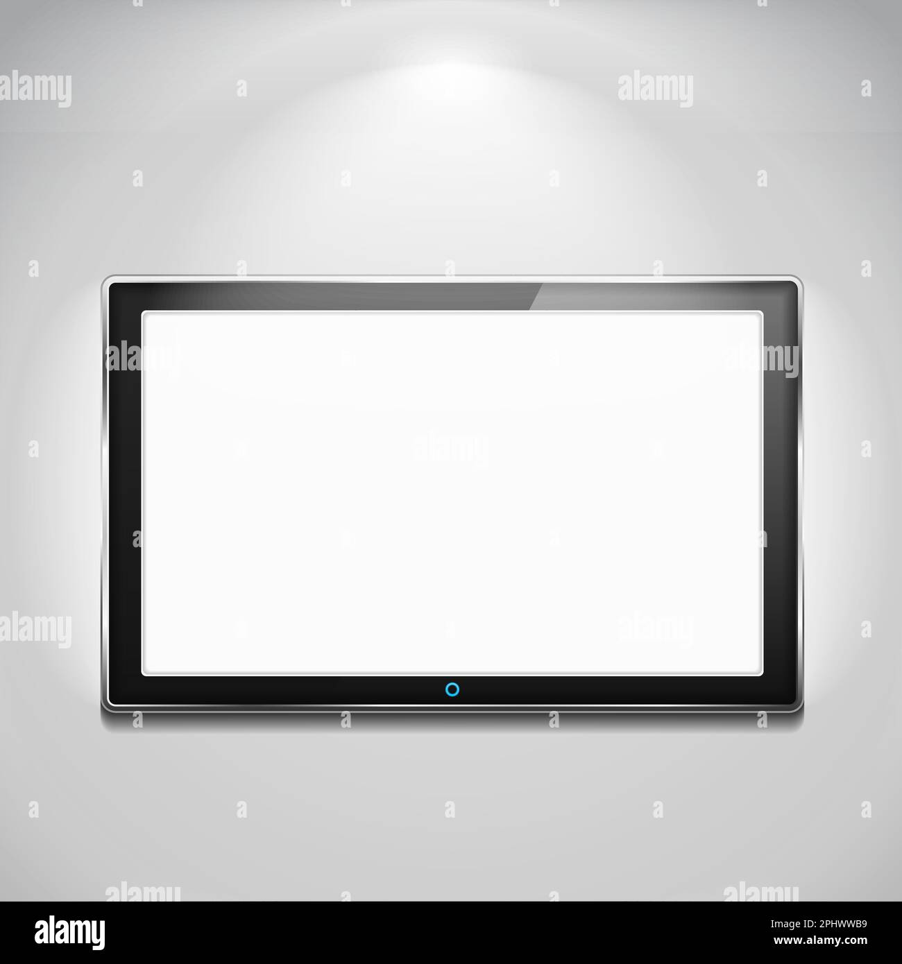 LCD TV hanging on the wall, vector eps10 illustration Stock Vector ...