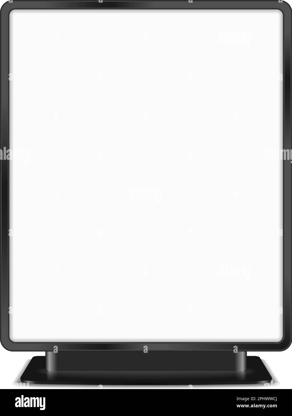 Black billboard on white background, vector eps10 illustration Stock ...