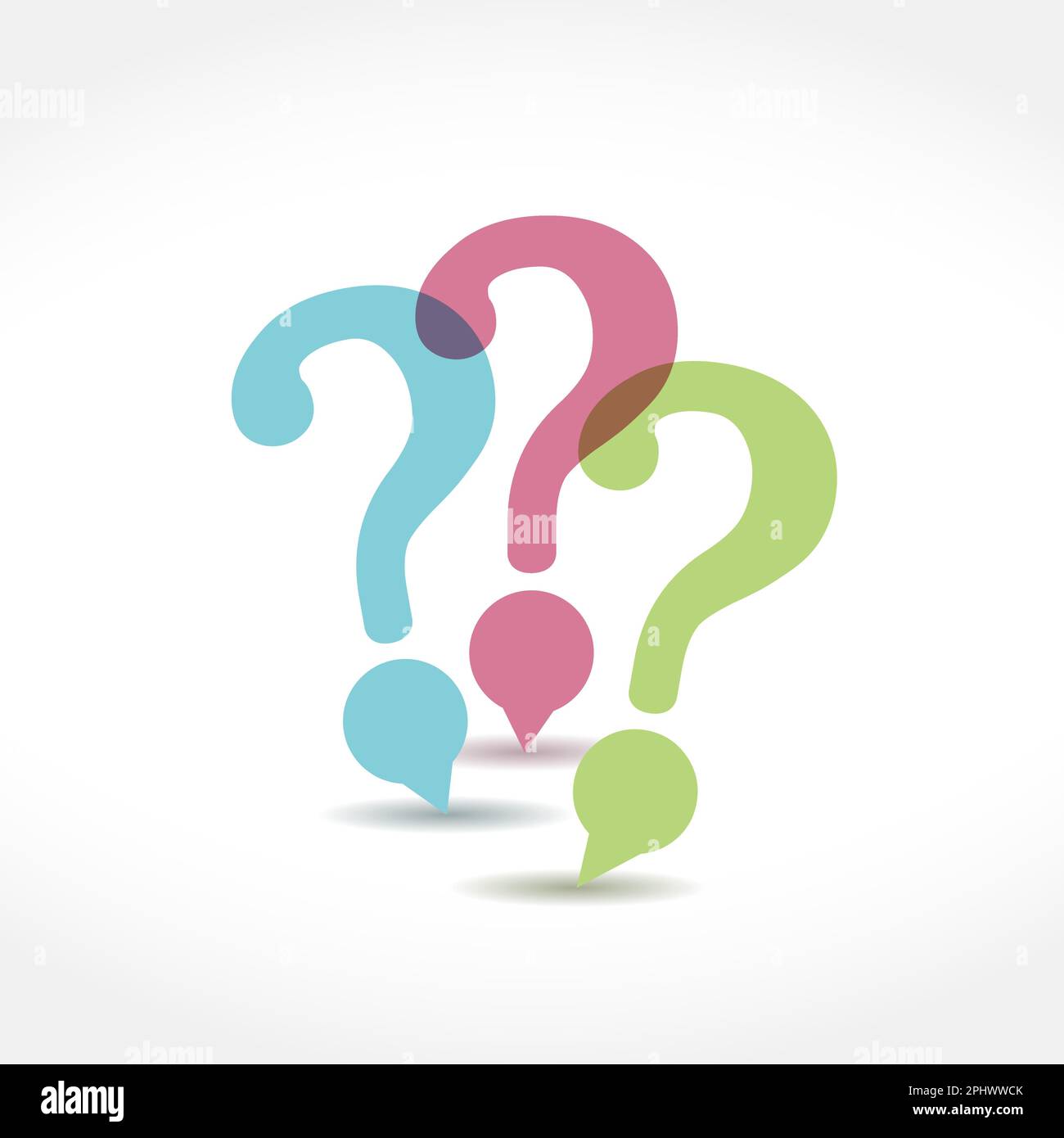 Three question marks, vector eps10 illustration Stock Vector Image ...
